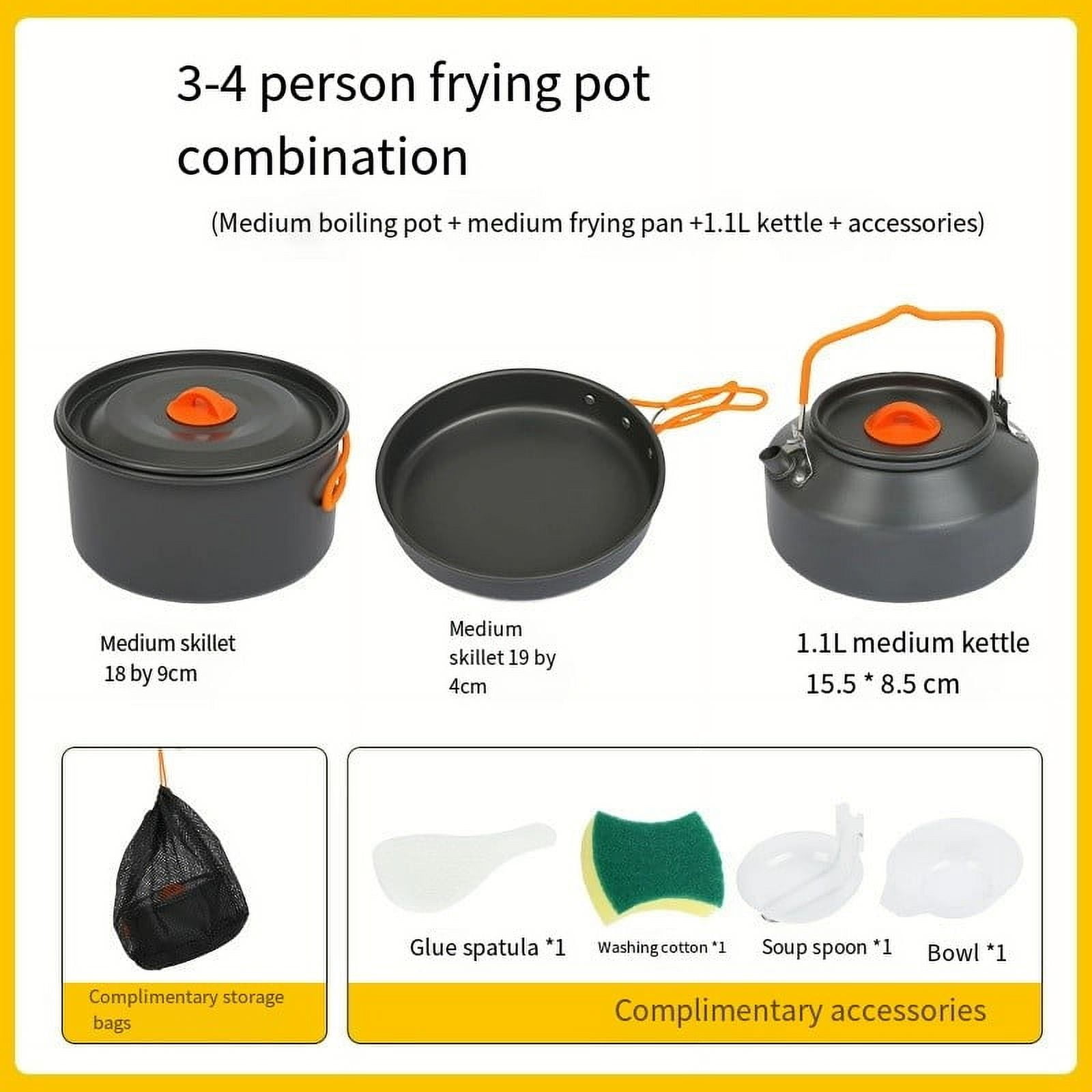 Camping Cookware Set: Lightweight, Nesting Pots for Outdoor Cooking ...