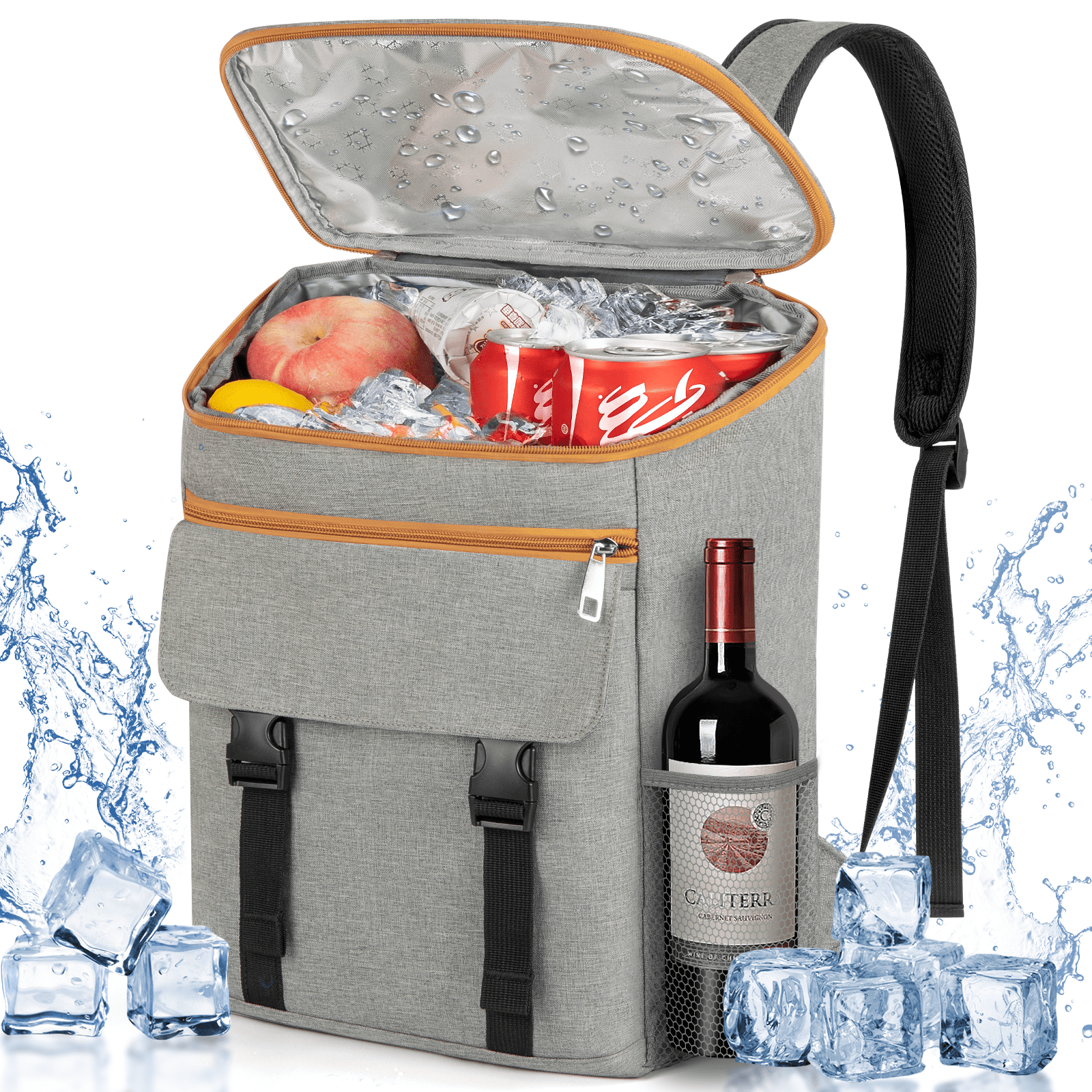 Cshid 35 Can Camping Cooler Backpack, Insulated, Leakproof, Lightweight ...