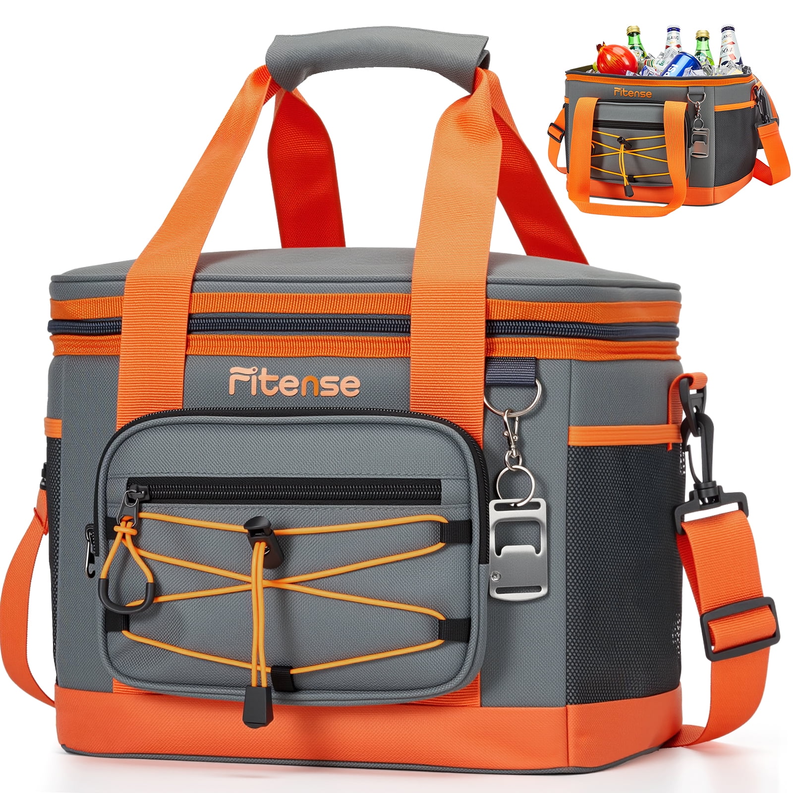 Camping Cooler Bag, 20L/30 Cans Soft Cooler Backpack, 4-Layer Insulated ...
