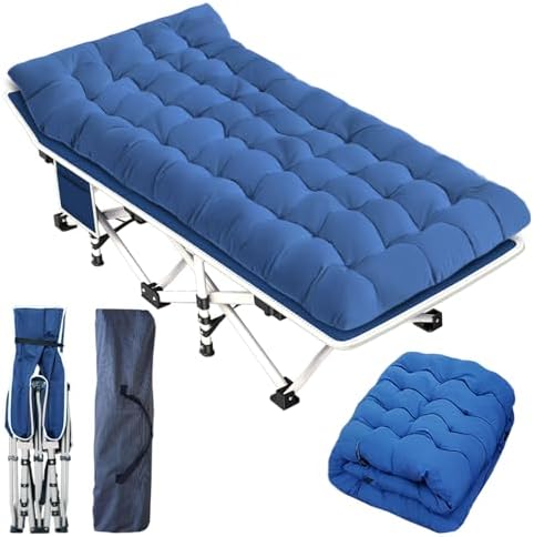 Camping Cot with Comfortable Mattress Cots for Sleeping Easy to Setup ...