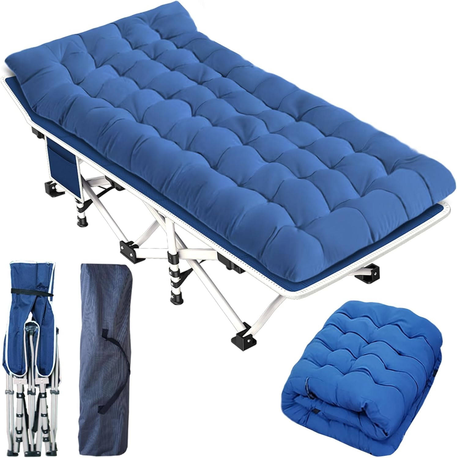 Camping Cot with Comfortable Mattress Cots for Sleeping Easy to Setup ...