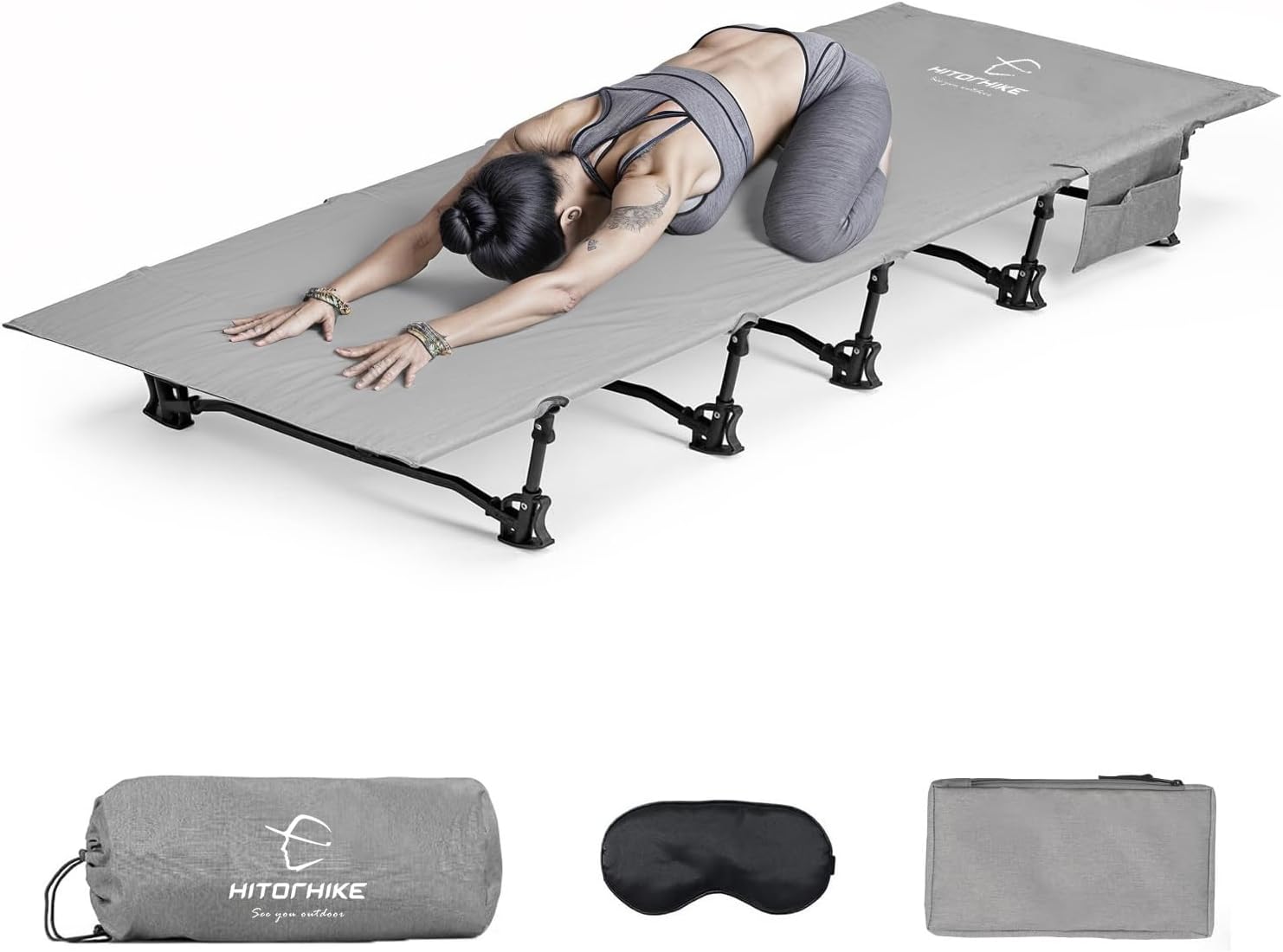 Camping Cot Compact Folding Cot Bed for Outdoor Backpacking Camping Cot ...