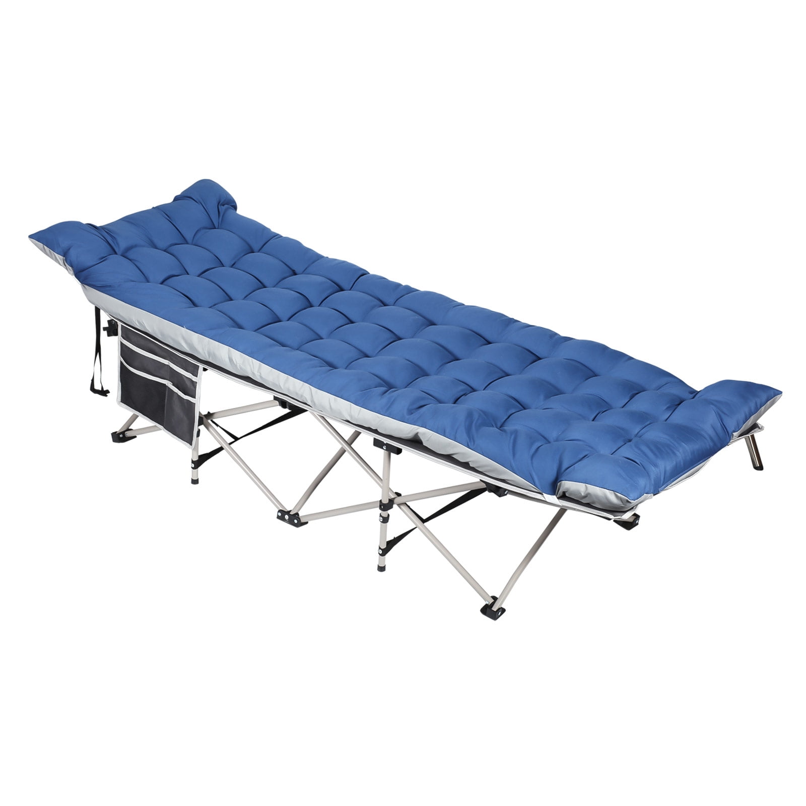 Camping Cot, Folding Camping Cot Sleeping Bed Cots for Adults Blue-GRAY ...