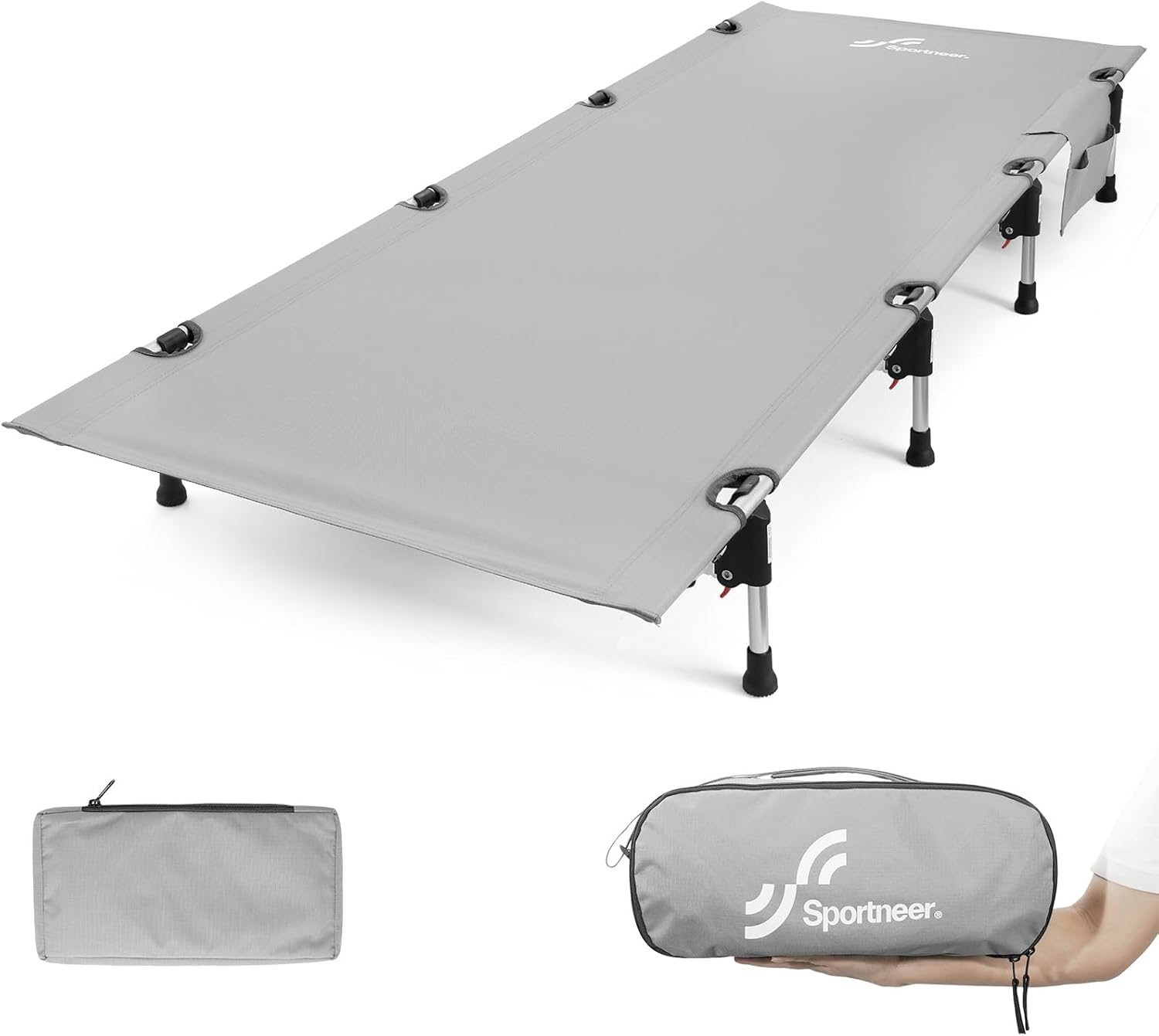 Camping Cot, Folding Cots Lever Lock Portable Lightweight Sleeping ...