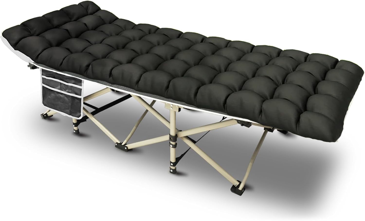 Camping Cot with Mattress for Adults, Folding Sleeping Cot 600lbs Max ...