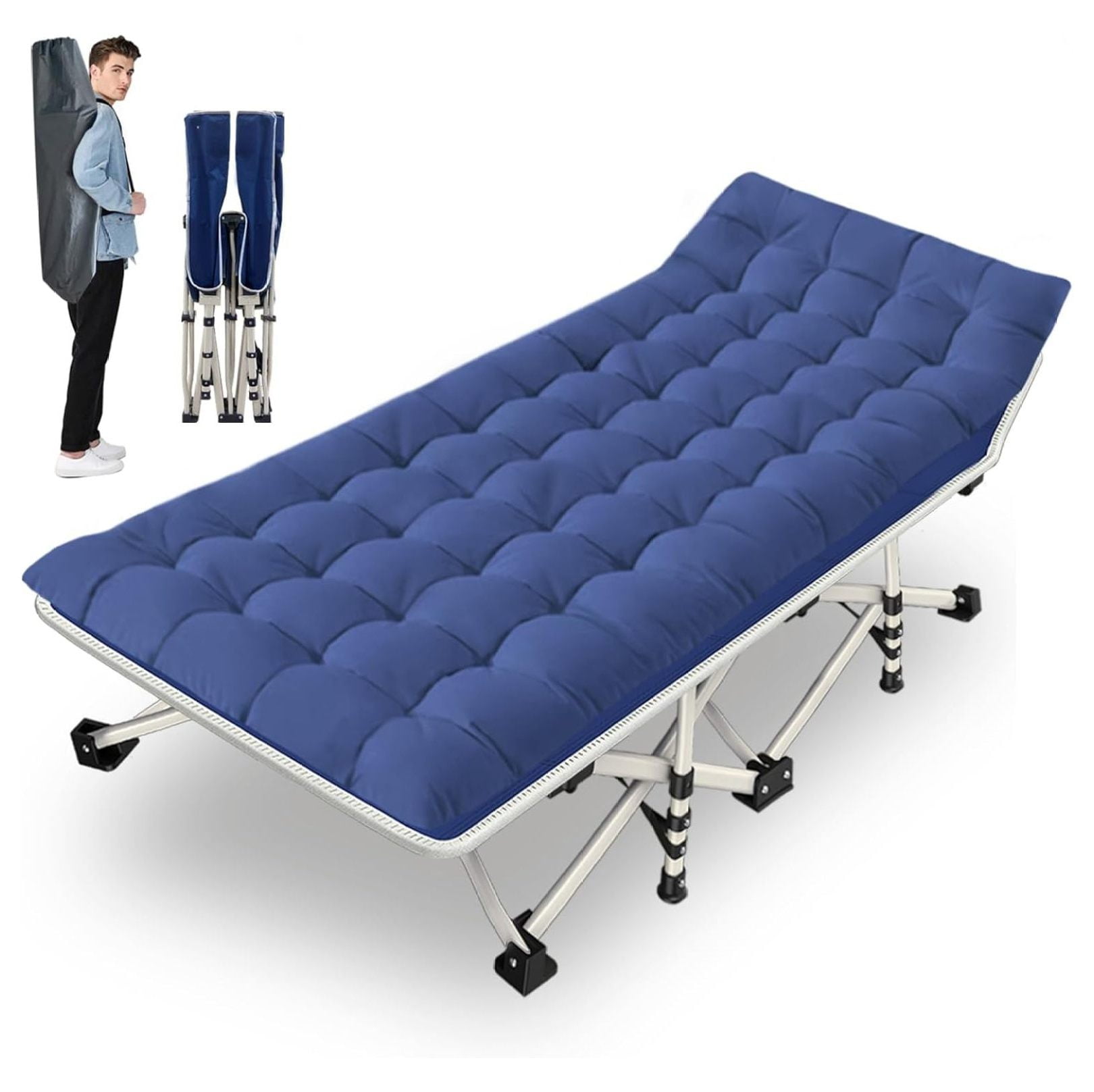 Camping Cot with Mattress Comfortable and Sturdy Load up to 450LB Cots ...