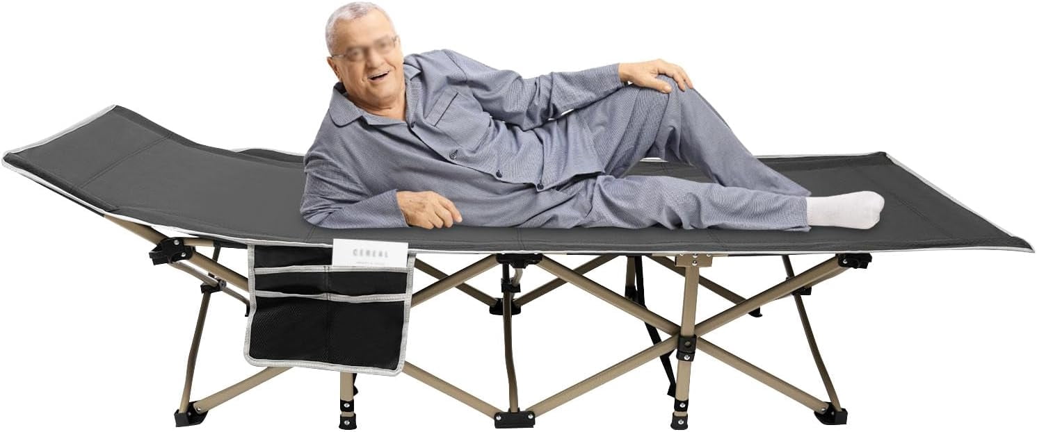 Camping Cot, Portable Foldable Outdoor Bed for Adults Kids, Outdoor ...