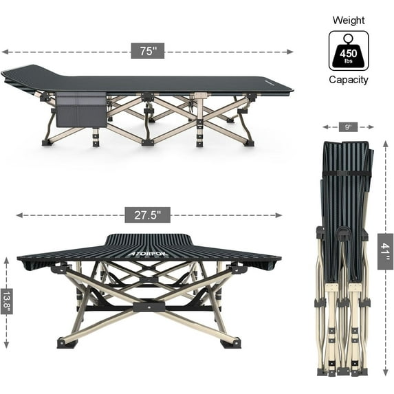 Camping Cot for Adults Comfortable, Tent Folding Cot for Sleeping ...