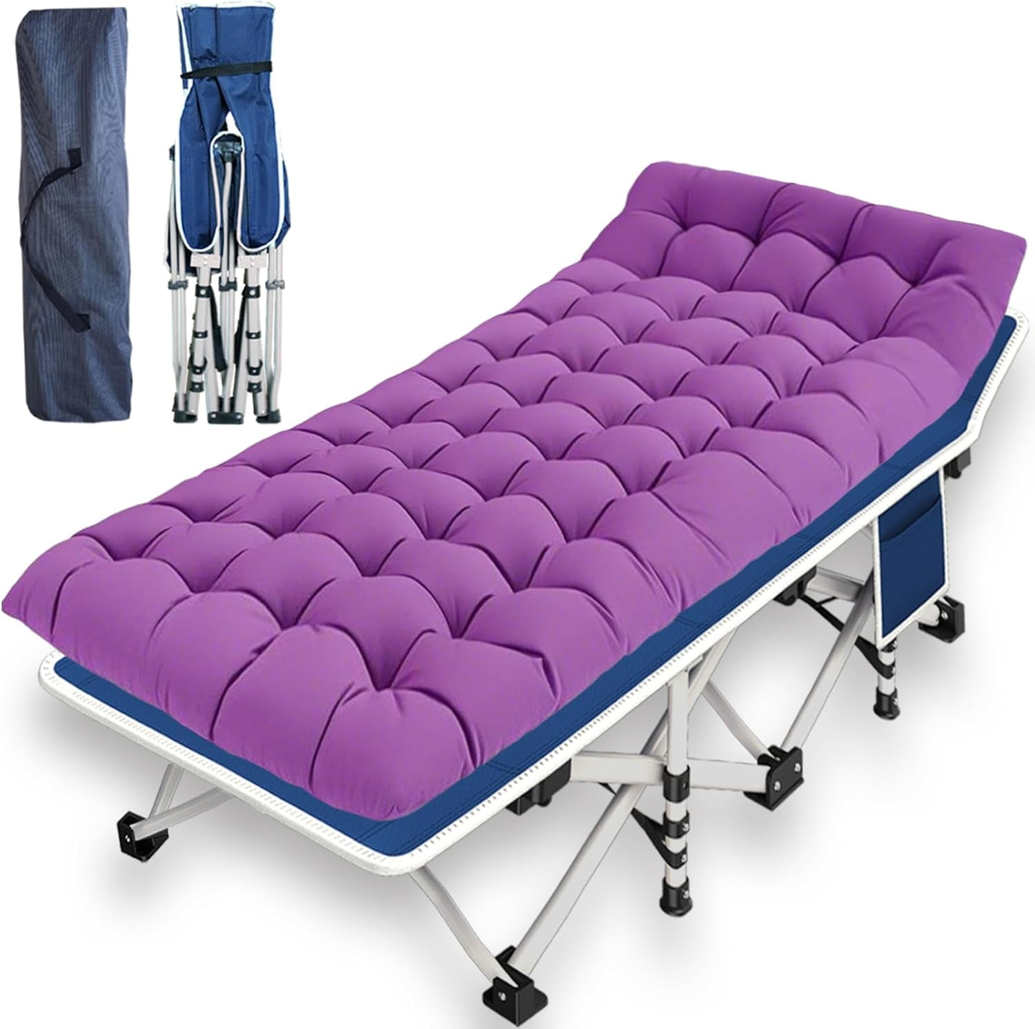 Camping Cot with Comfortable Mattress Cots for Sleeping Easy to Setup ...