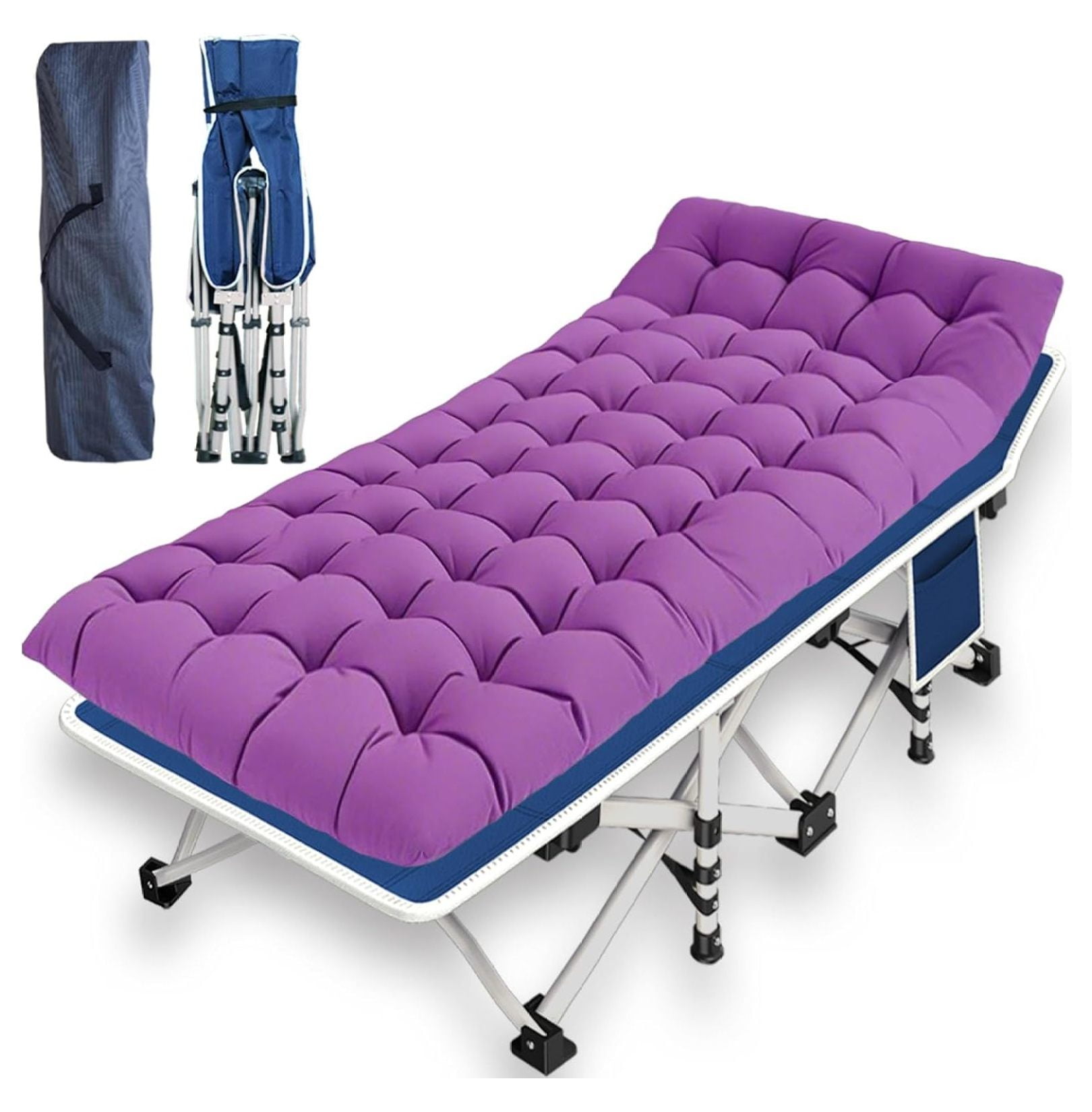Camping Cot with Comfortable Mattress Cots for Sleeping Easy to Setup ...