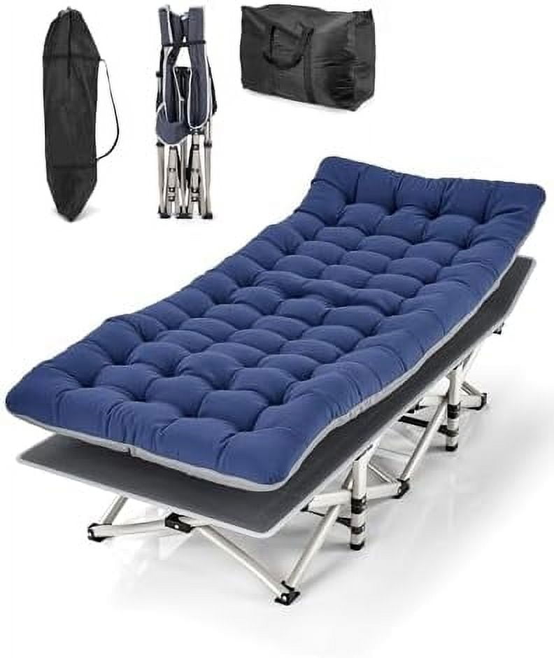 Camping Cots for Adults, Sleeping Cot with Mattress, 1200D Double Layer ...