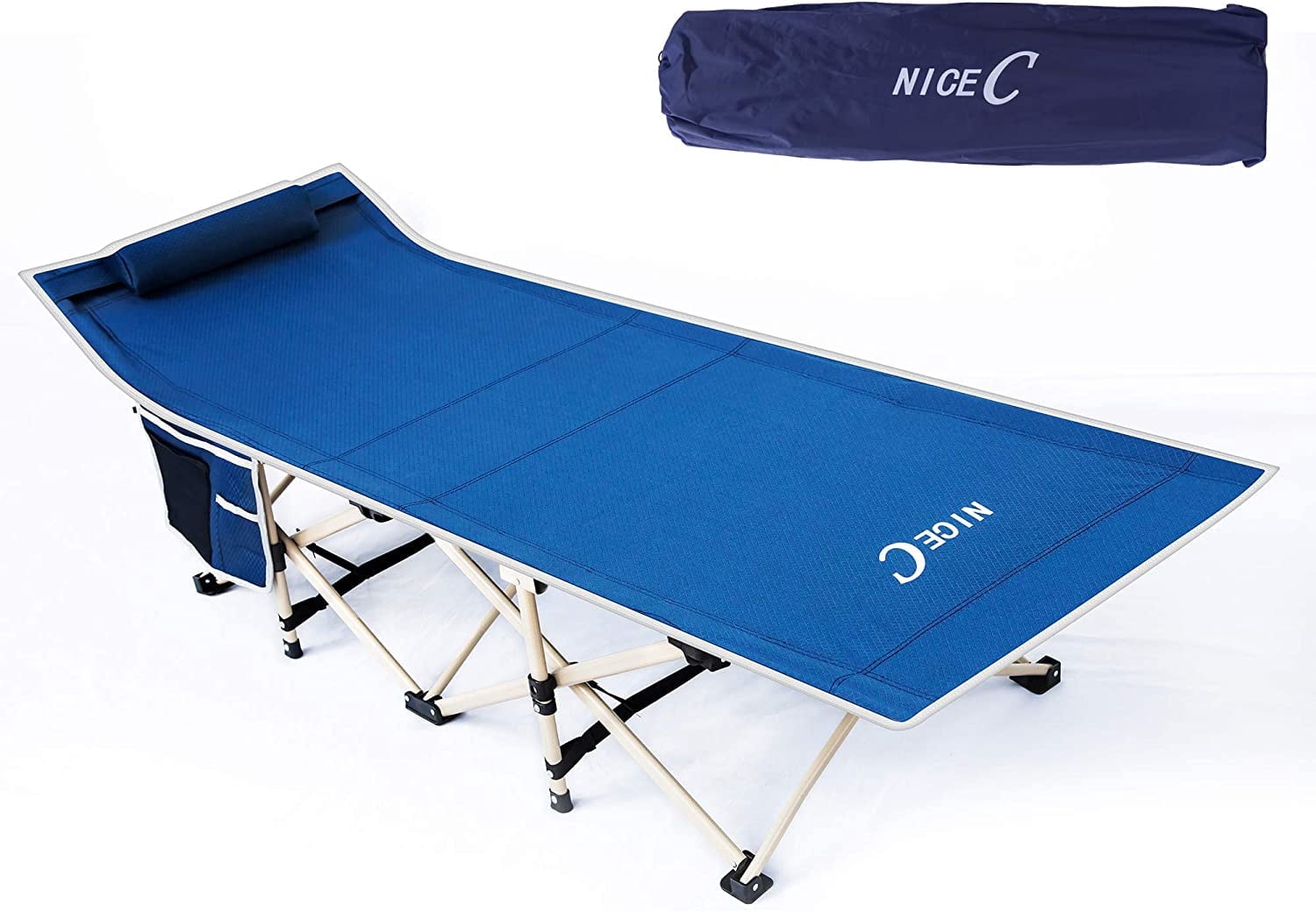 Camping Cots, Cots for Adults, Folding Cot, with Pillow, Carry Bag ...