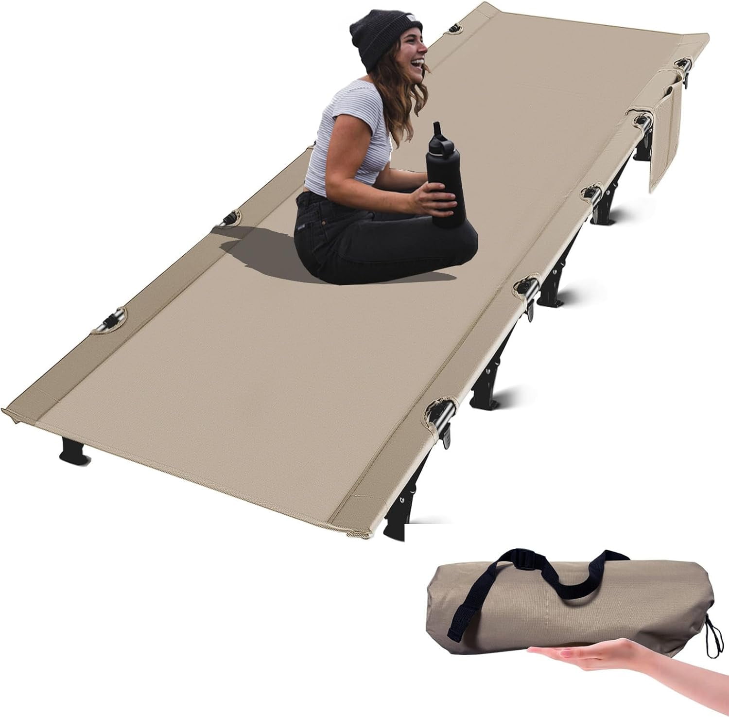 Camping Cots, Ultralight Folding Backpacking Cot, Outdoor Bed Supports ...
