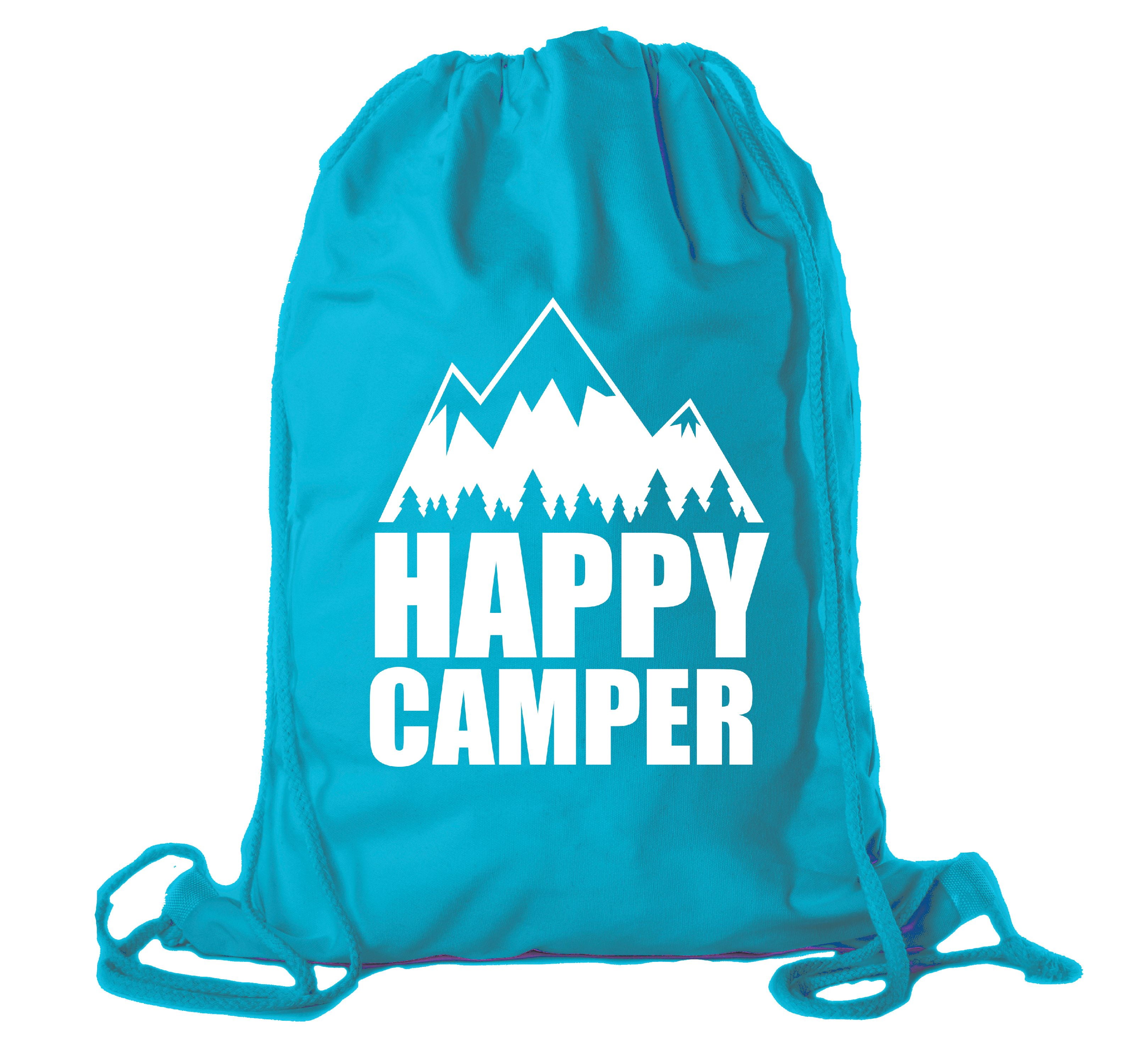 Camping Cotton Drawstring Backpack for Birthday parties and Summer Camp ...