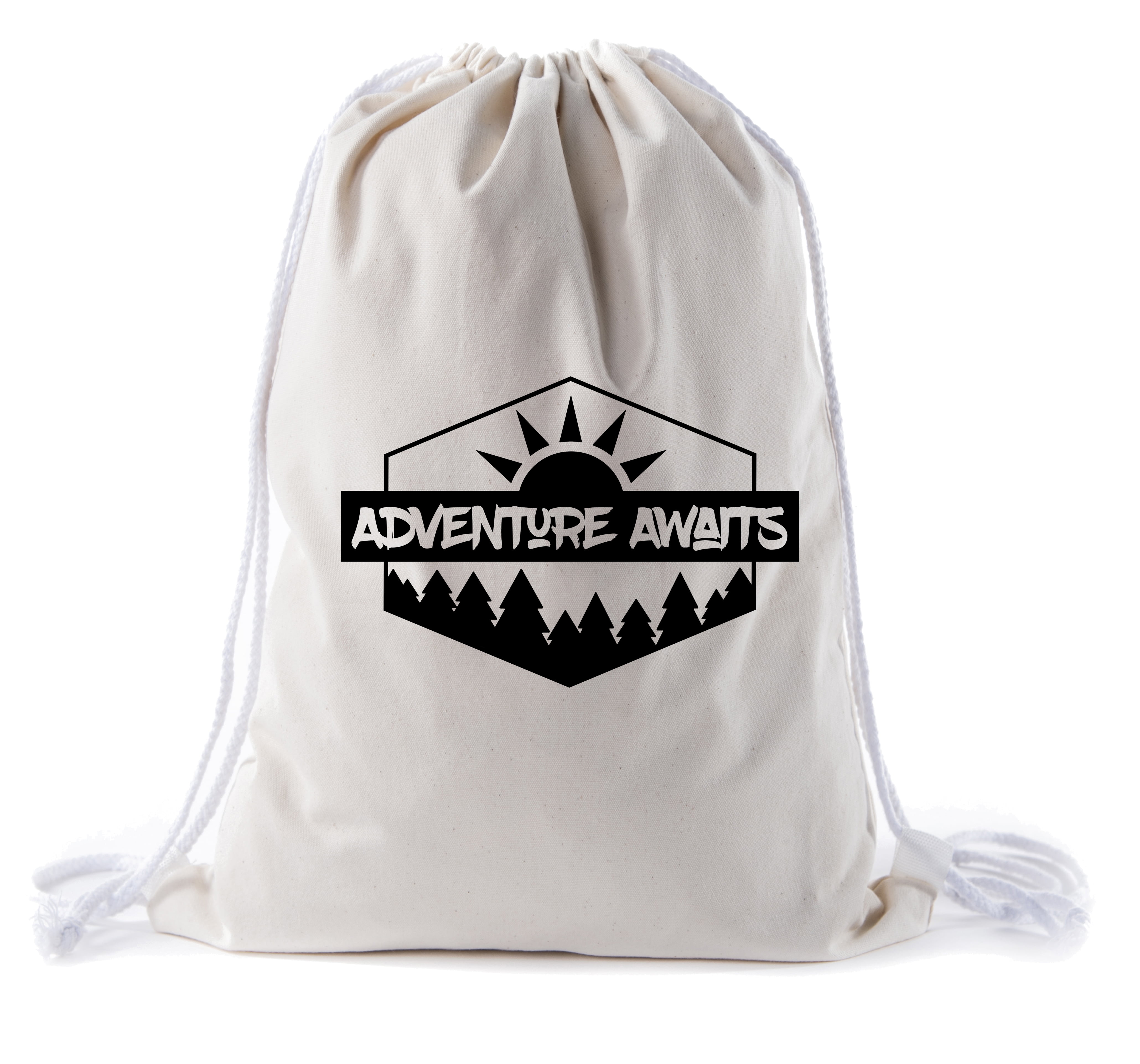 Camping Cotton Drawstring Backpack for Birthday parties and Summer Camp ...