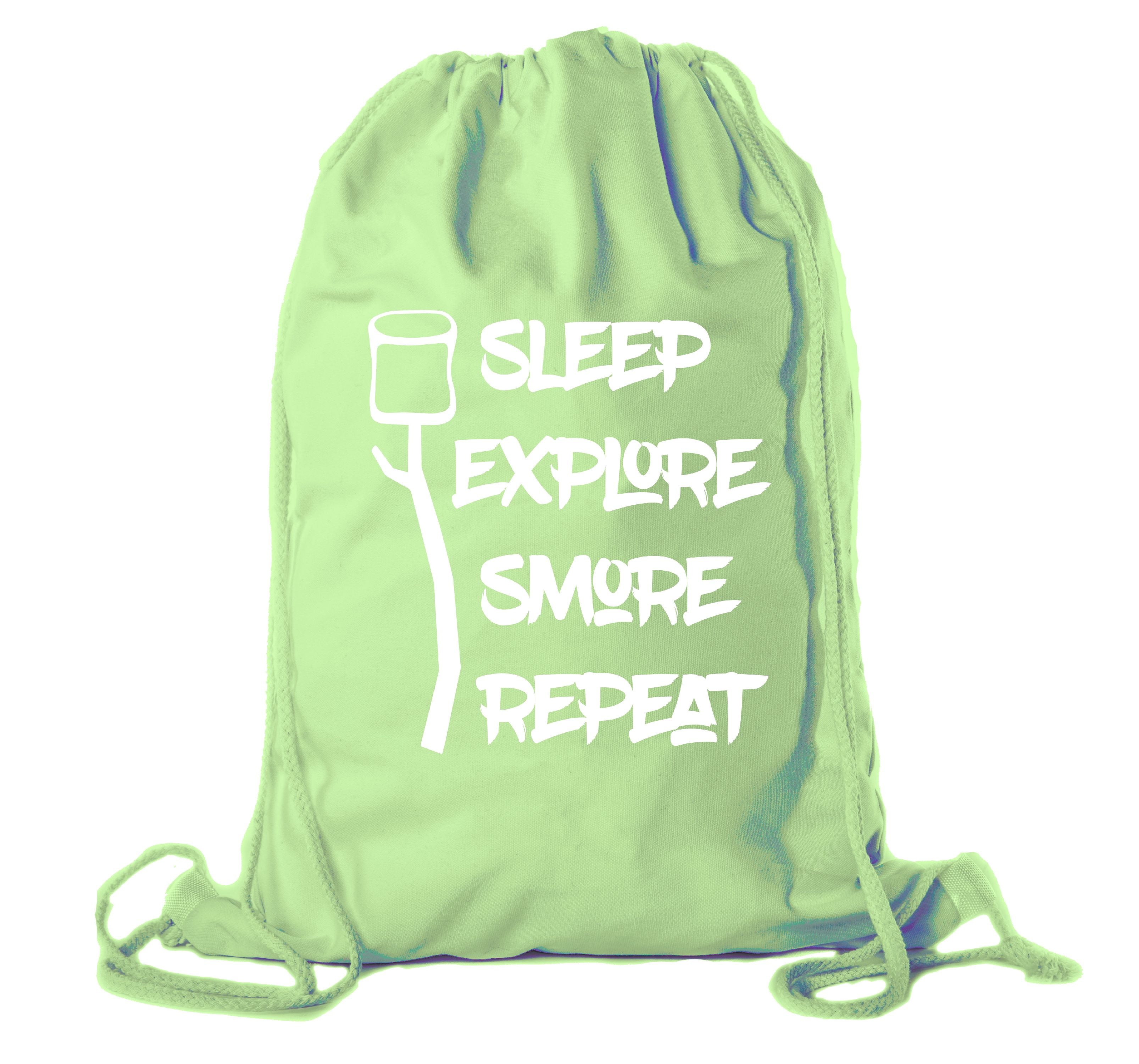Camping Cotton Drawstring Backpack for Birthday parties and Summer Camp ...