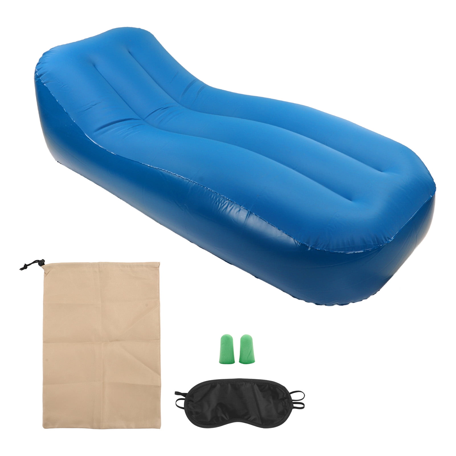 Camping Couch PVC Portable Blue S Curve Design Waterproof Inflatable ...