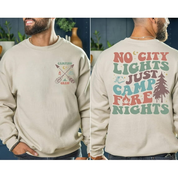 Camping Crew Shirt, No City Lights Just Camp Fire Nights Tee ...