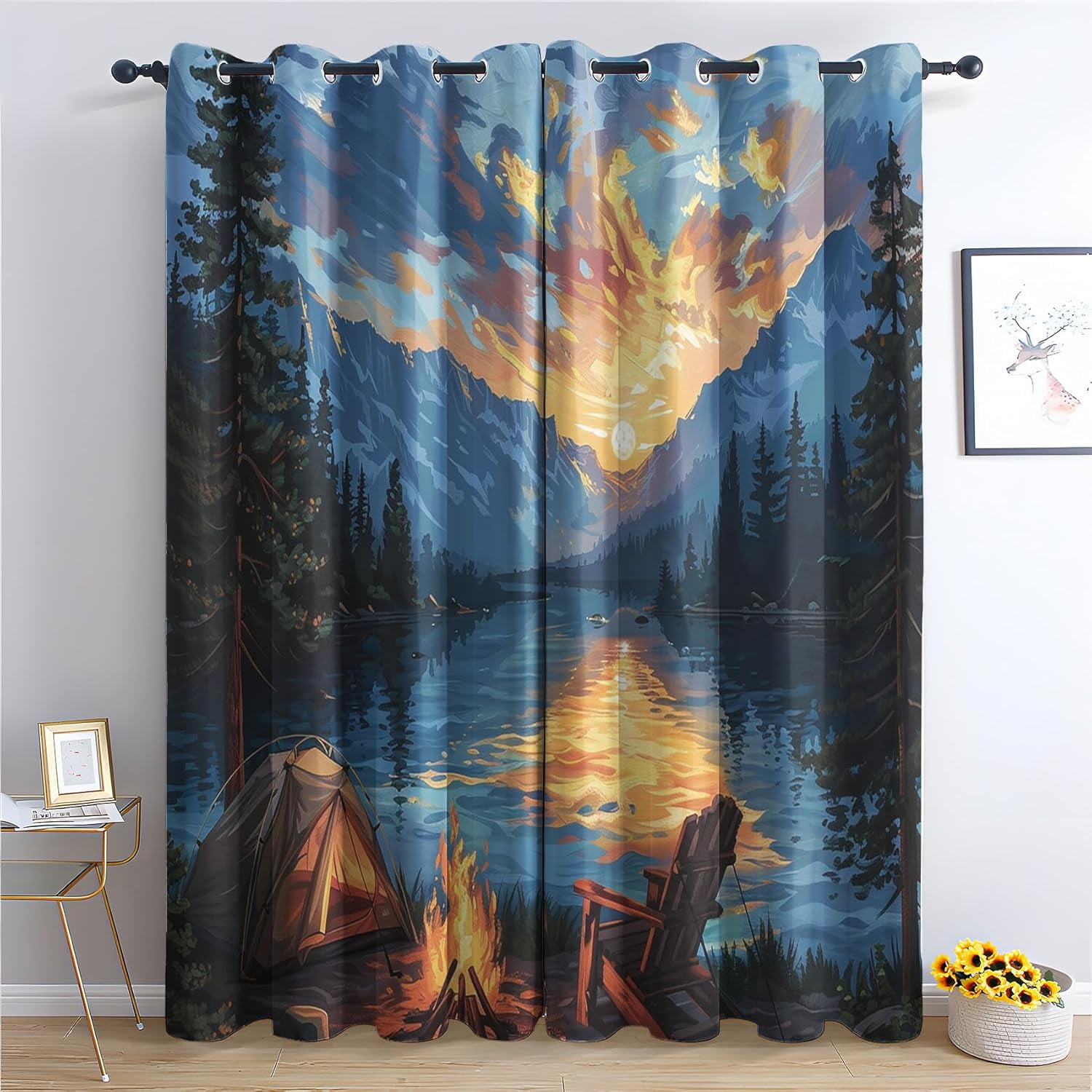 Camping Curtains For Bedroom Living Room, Camper Blackout Curtains ...