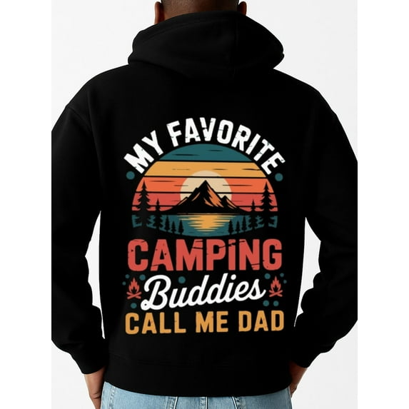 Camping Dad Hoodie graphic hoodies dad men's sweatshirts black Soft ...