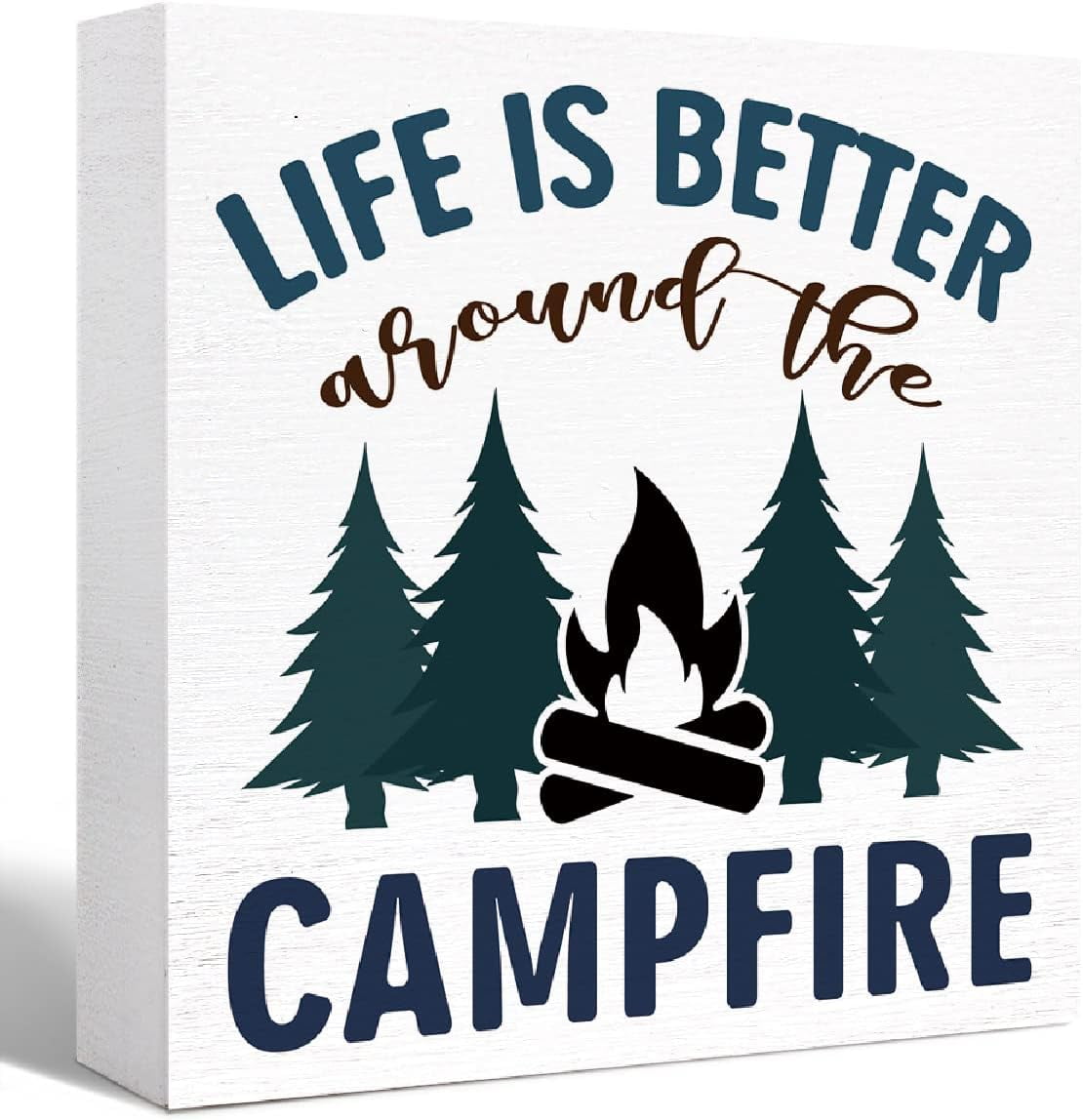 Camping Decor Funny Camping Sign Farmhouse Life Is Better Around The ...