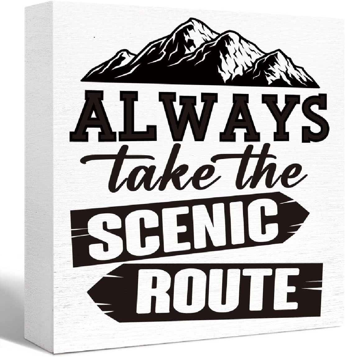 Camping Decor Funny Camping Sign Rustic Always Take The Scenic Route ...