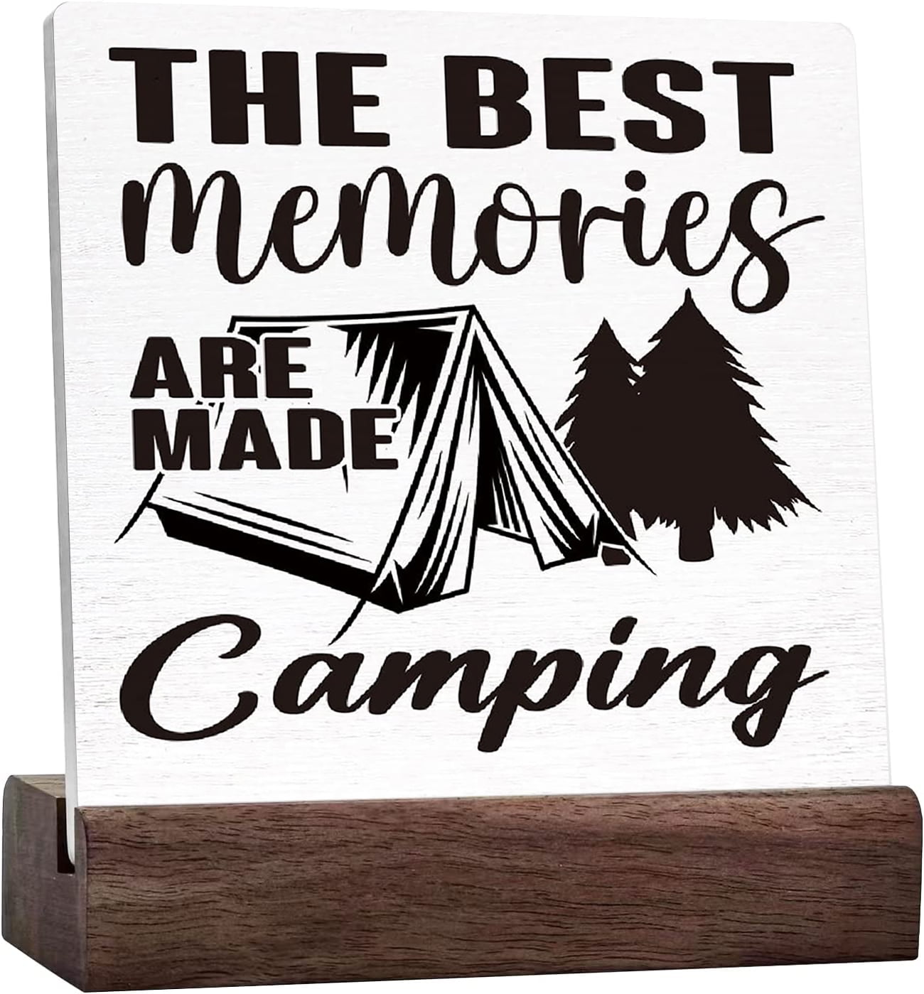 Camping Decor Funny Camping Sign Rustic The Best Memories Are Made ...