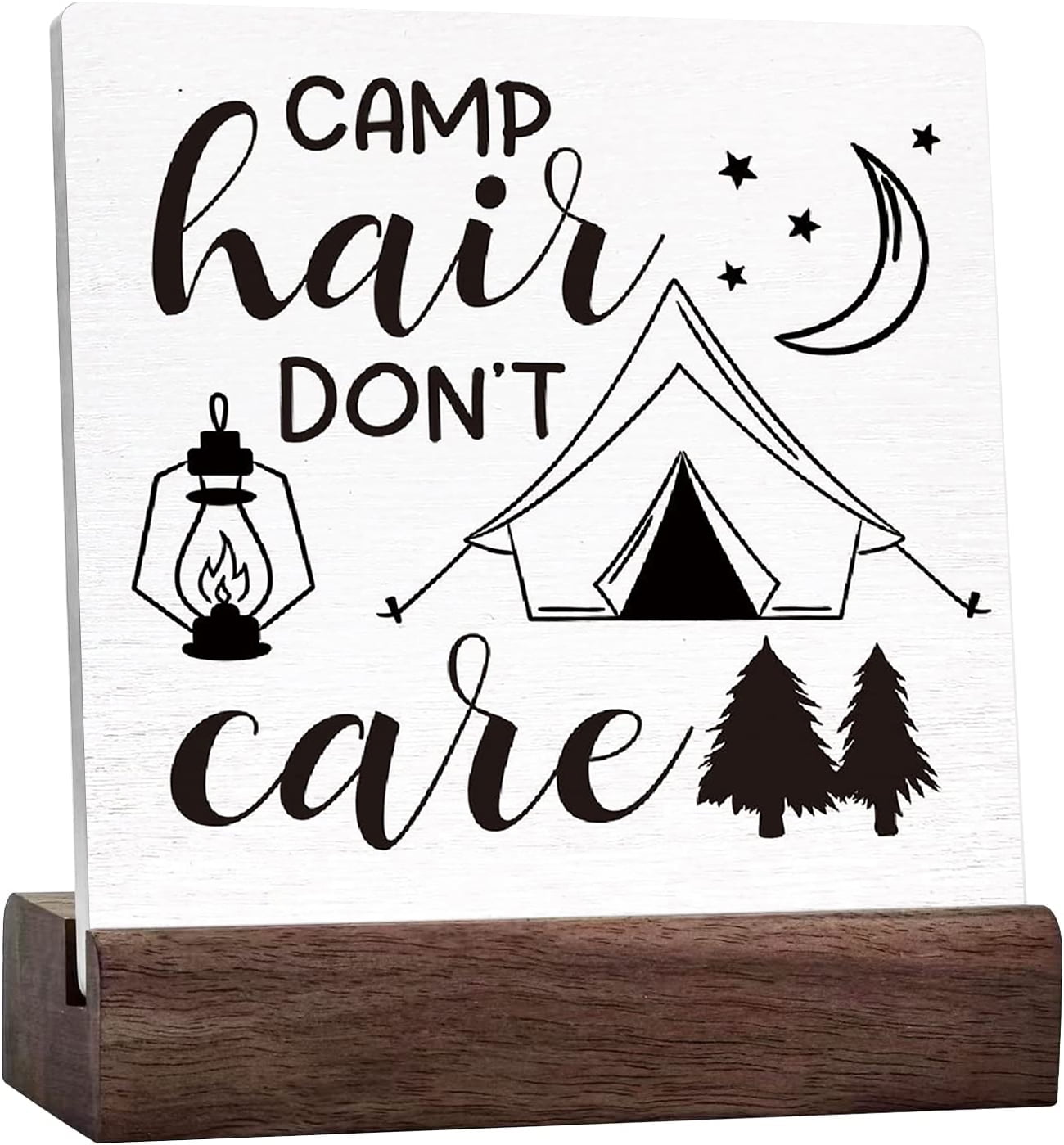 Camping Decor Funny Camping Sign Rustic Camp Ceramic Table Sign Home ...