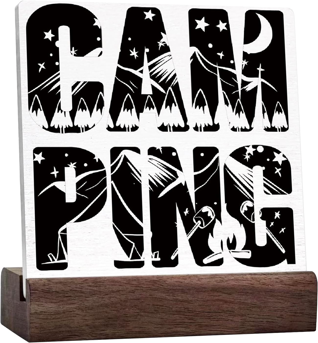 Camping Decor Funny Camping Sign Rustic Camping Ceramic Table Sign Home ...