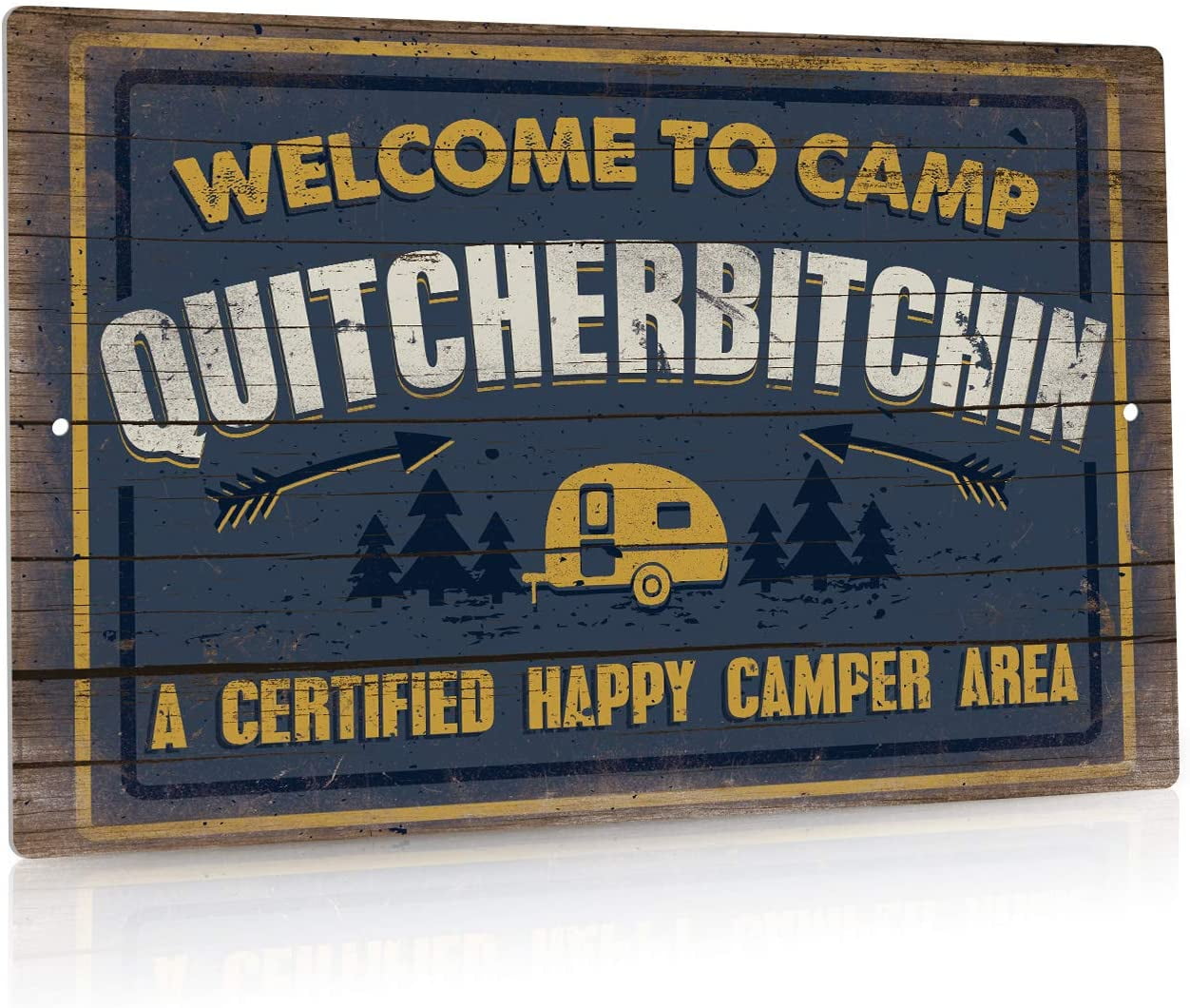 Camping Decor, Retro Wall Poster Plaque Outdoor Sign for Bar, Campsite ...