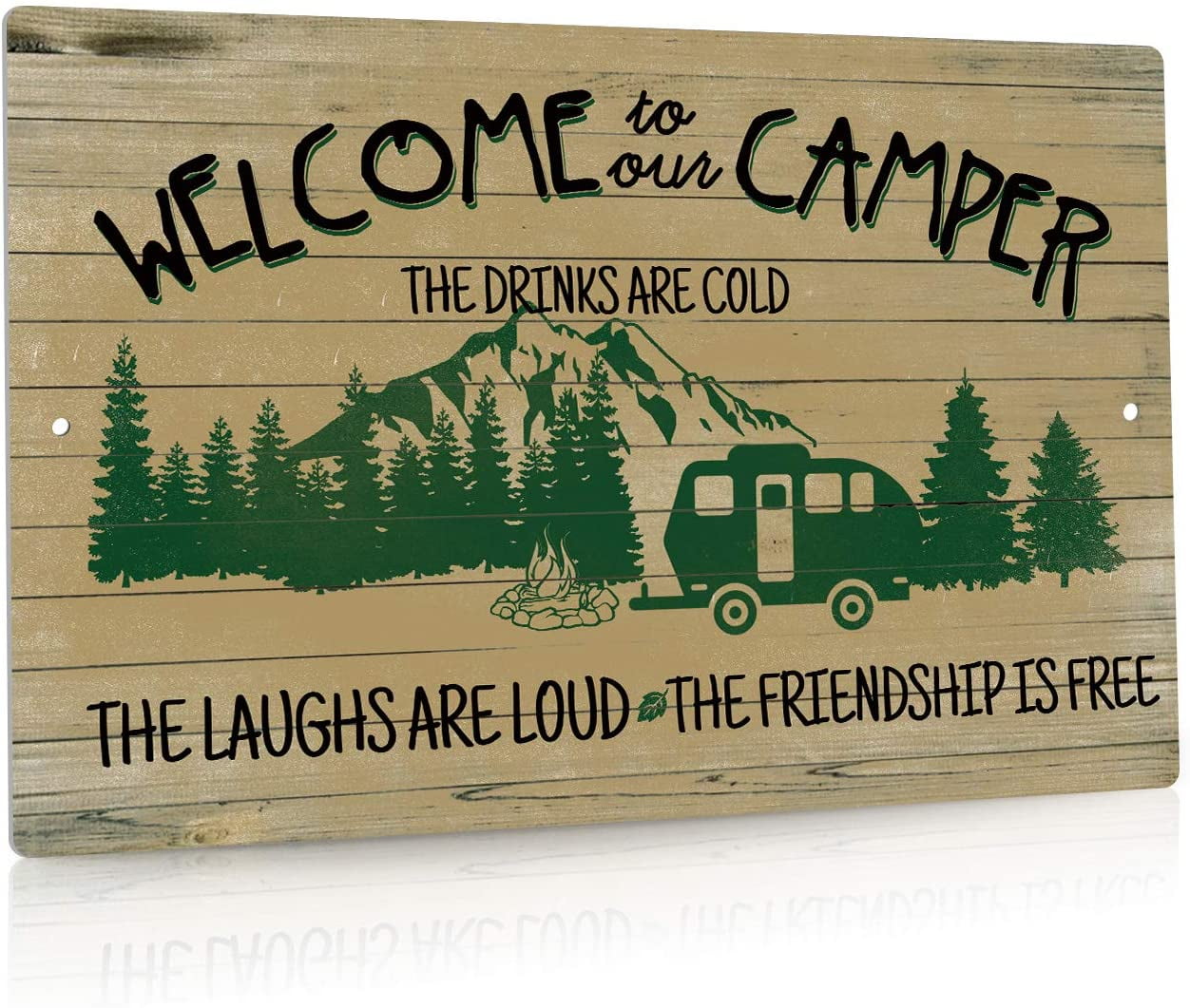 Camping Decor, Retro Wall Poster Plaque Outdoor Sign for Bar, Campsite ...