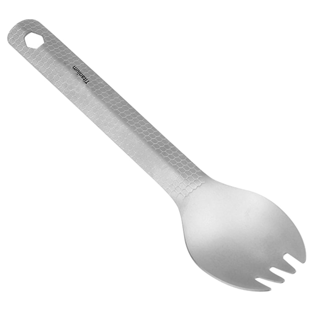 Camping Dinnerwares Titanium Long Handle Sporks Spoon Outdoor Flatwares ...