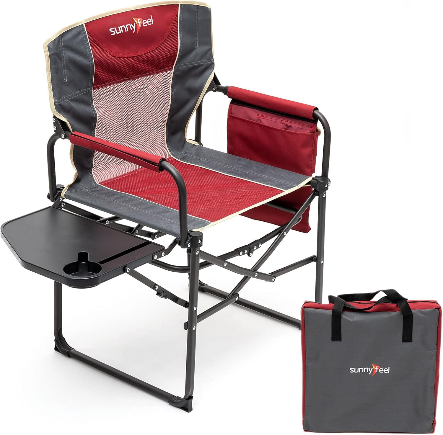 Camping Director's Chair, Heavy Duty, Oversized Portable Folding Chair ...