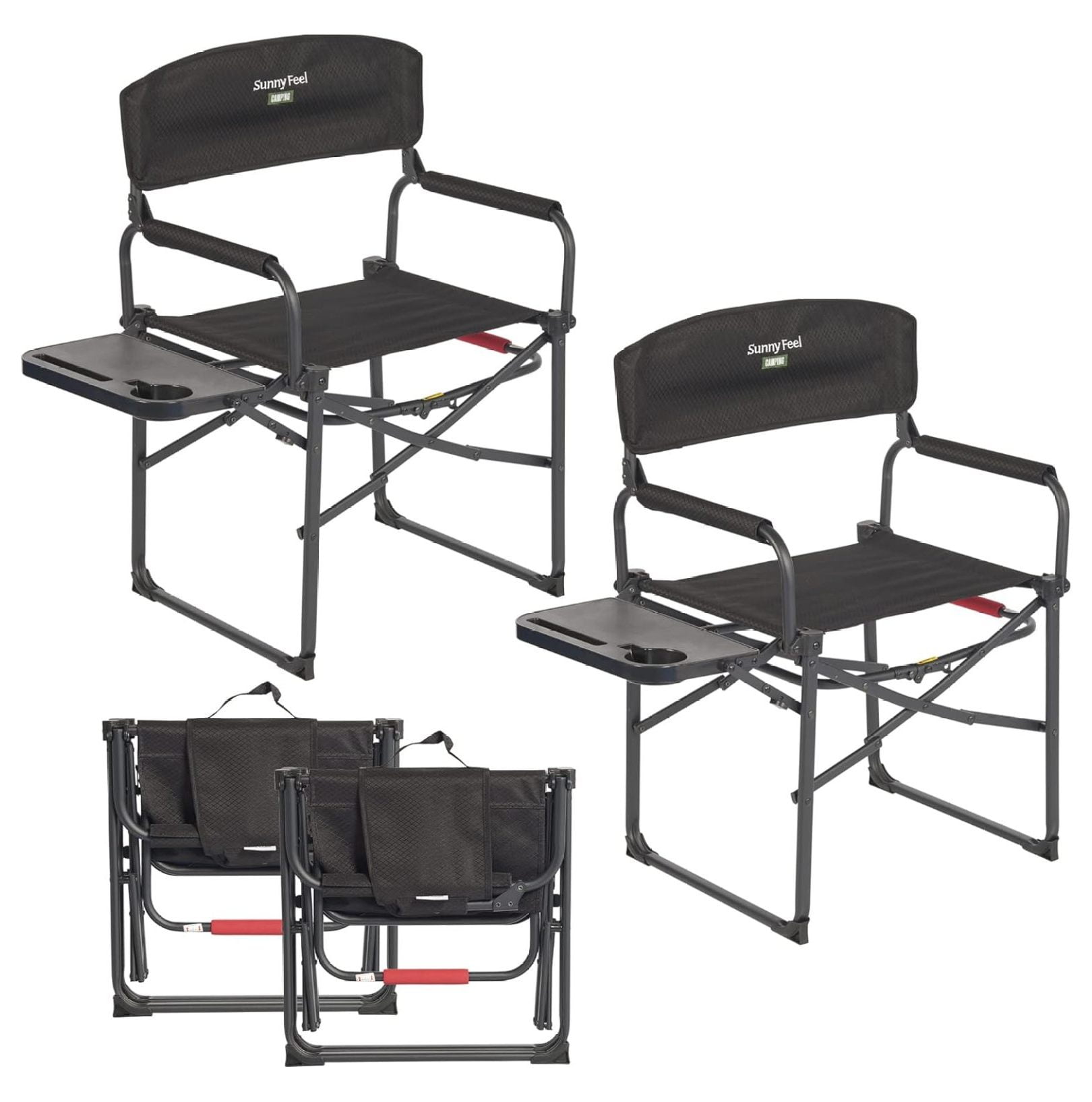 Camping Directors Chair, Heavy Duty,Oversized Portable Folding Chair ...