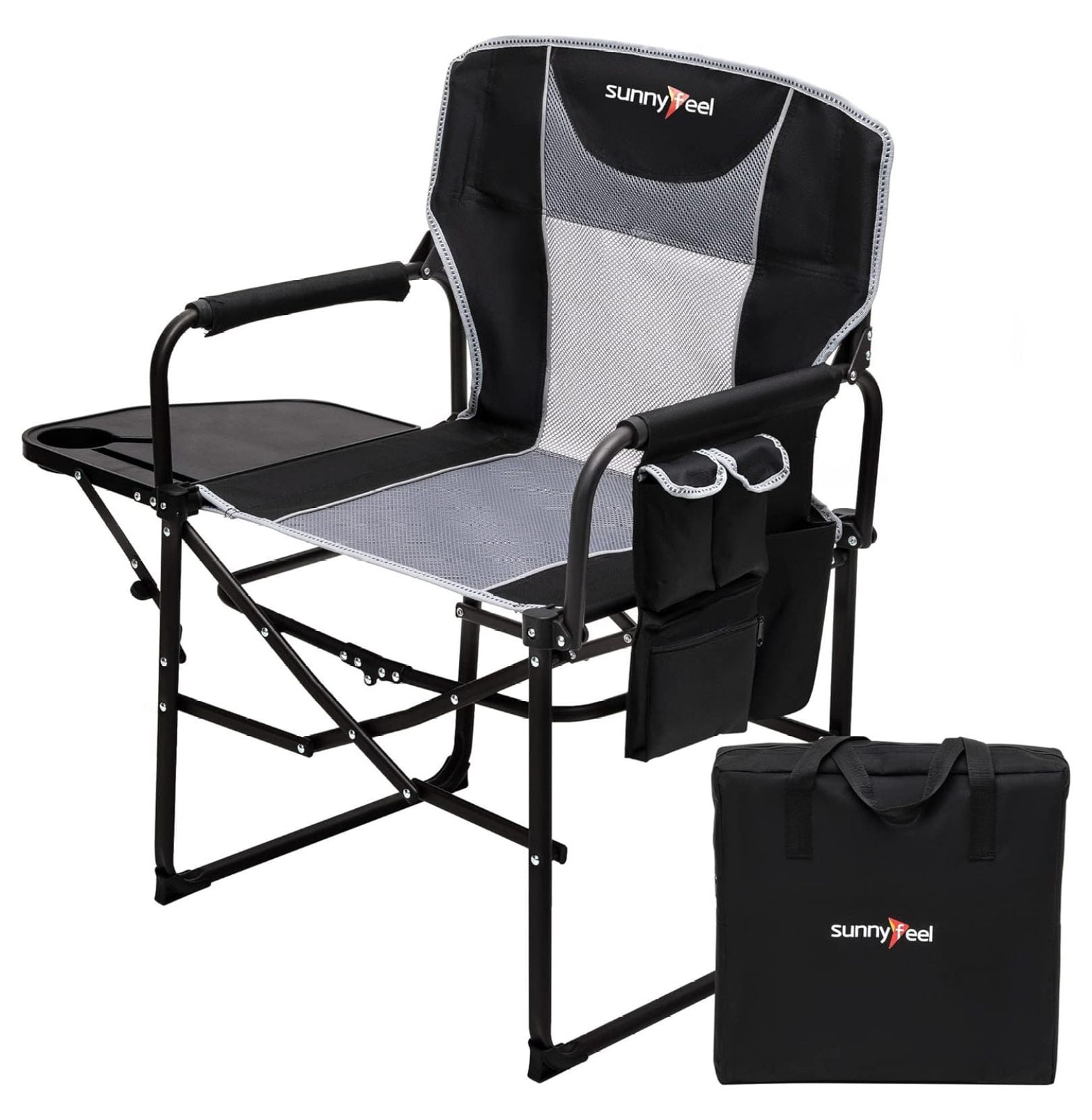 Camping Directors Chair, Heavy Duty,Oversized Portable Folding Chair ...