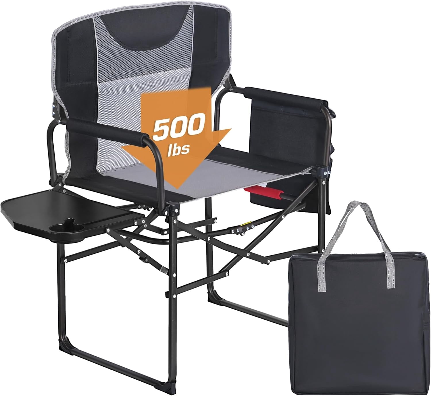 Camping Directors Chair, Heavy Duty,Oversized Portable Folding Chair ...