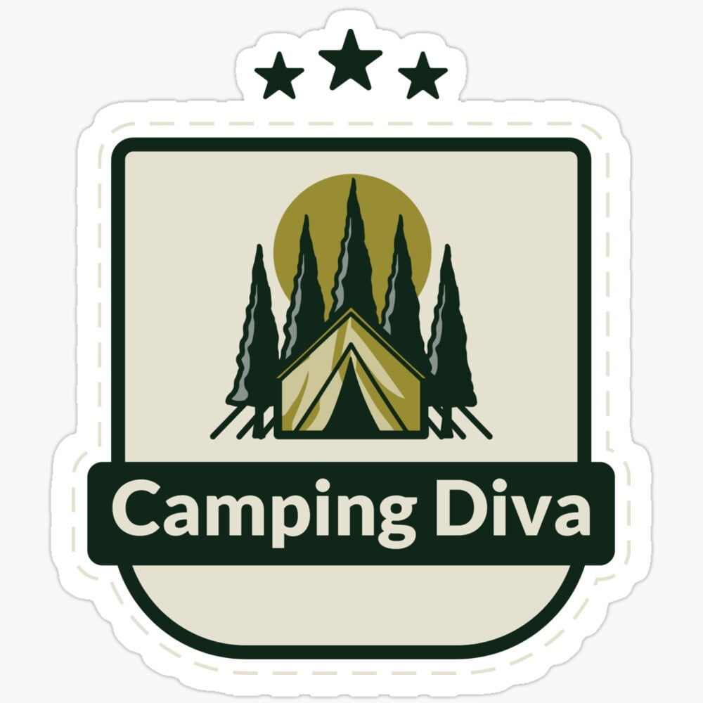 Camping Diva Sticker Phone Decal Water Bottle Stickers Car Decals ...