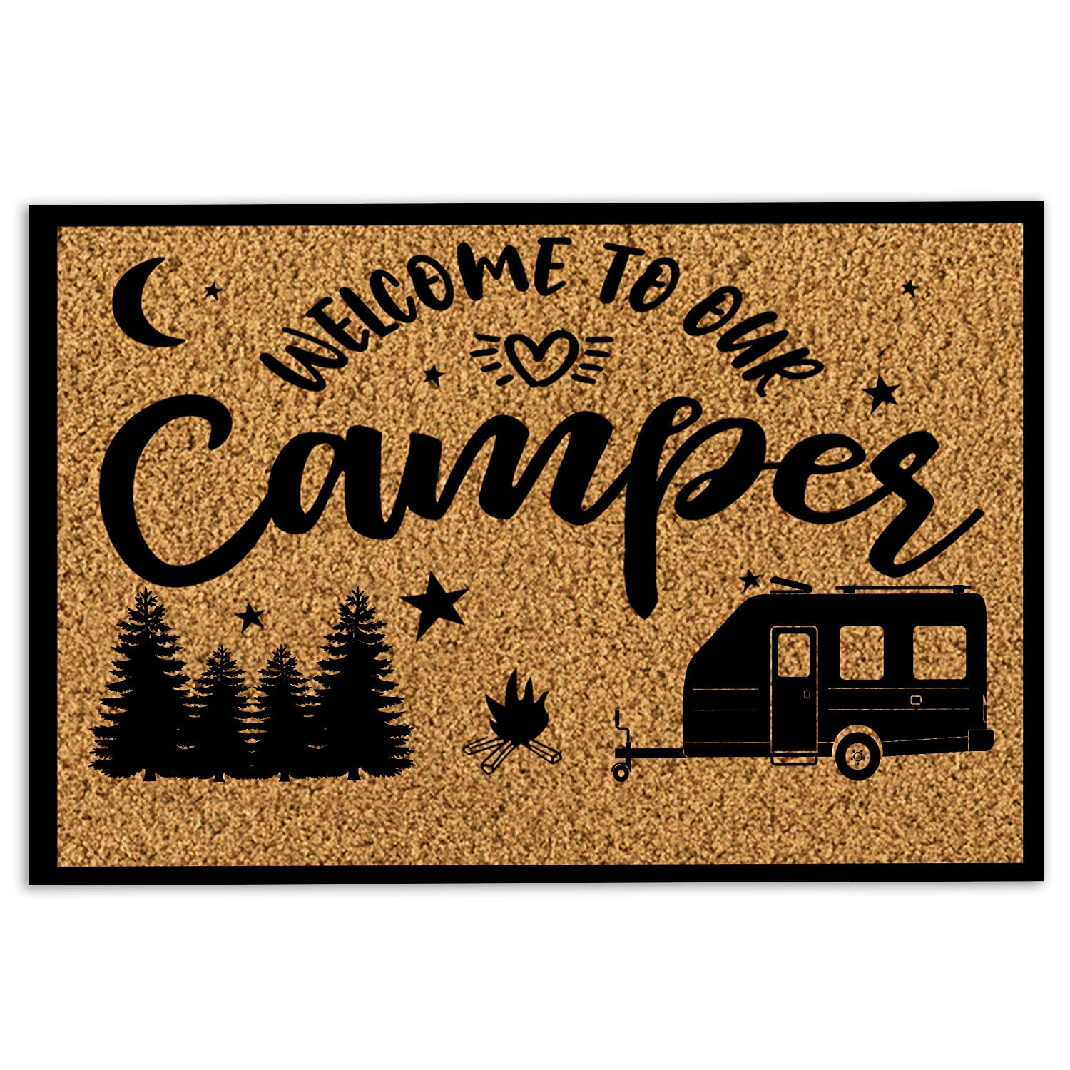 Camping Door Mat Camper Camping RV Indoor Outdoor Welcome To Our Camper ...