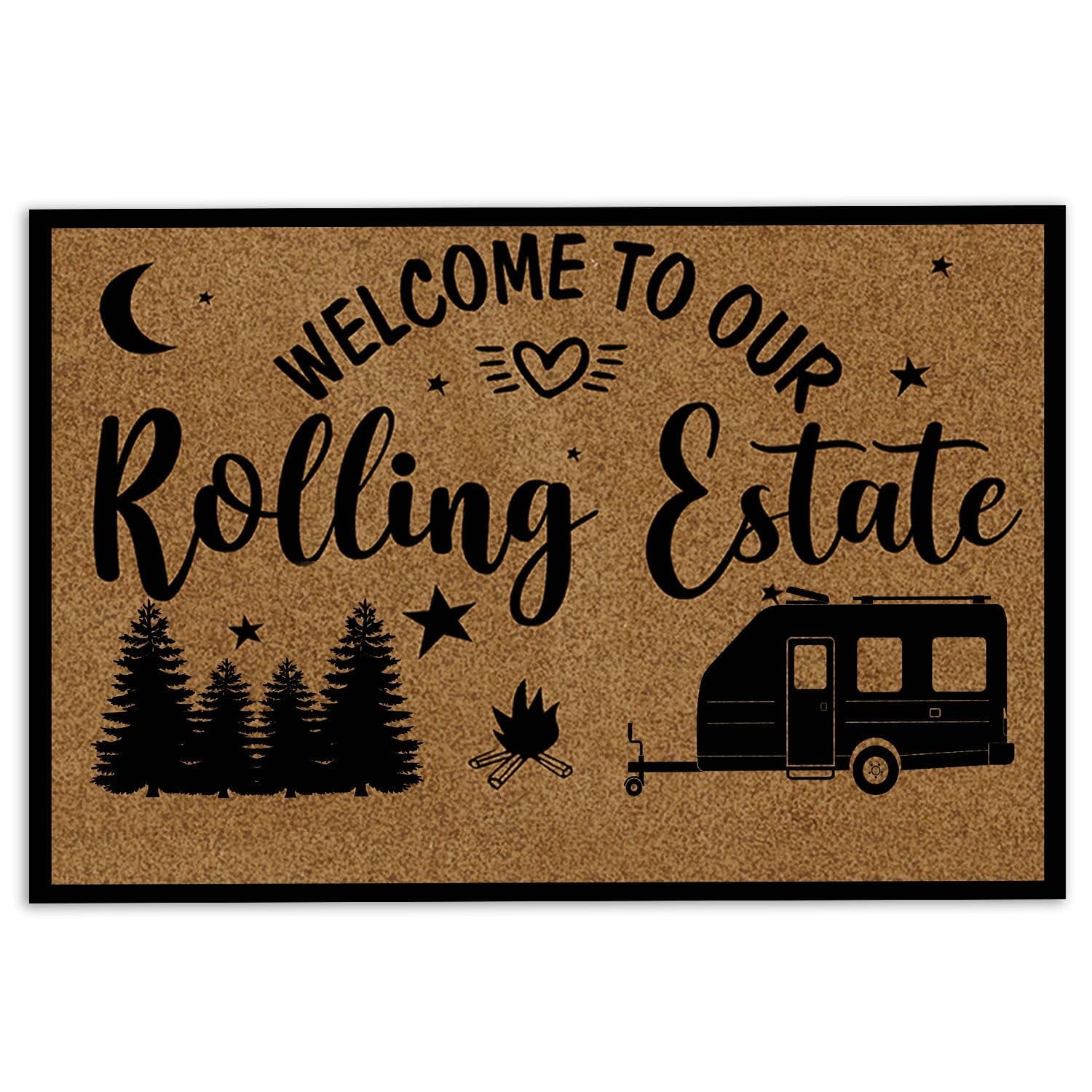 Camping Door Mat Camper Camping RV Indoor Outdoor Welcome to Our ...