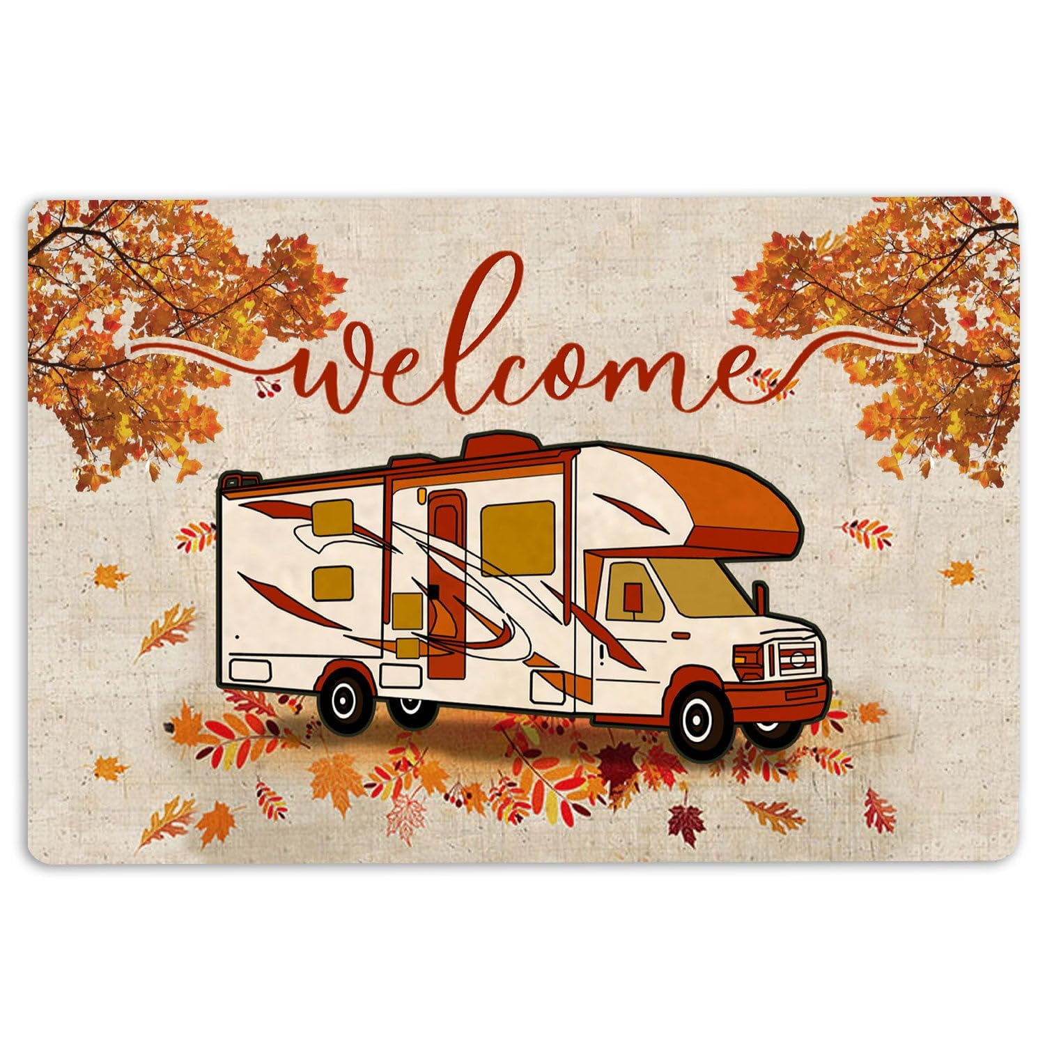 Camping Door Mat Camping Welcome Campsite Camping Class C Fall Autumn ...
