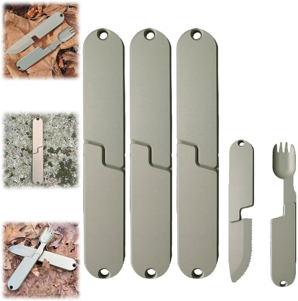Camping Eating Utensils Set,Kopak Utensil Set,2 in 1 Camping Eating ...