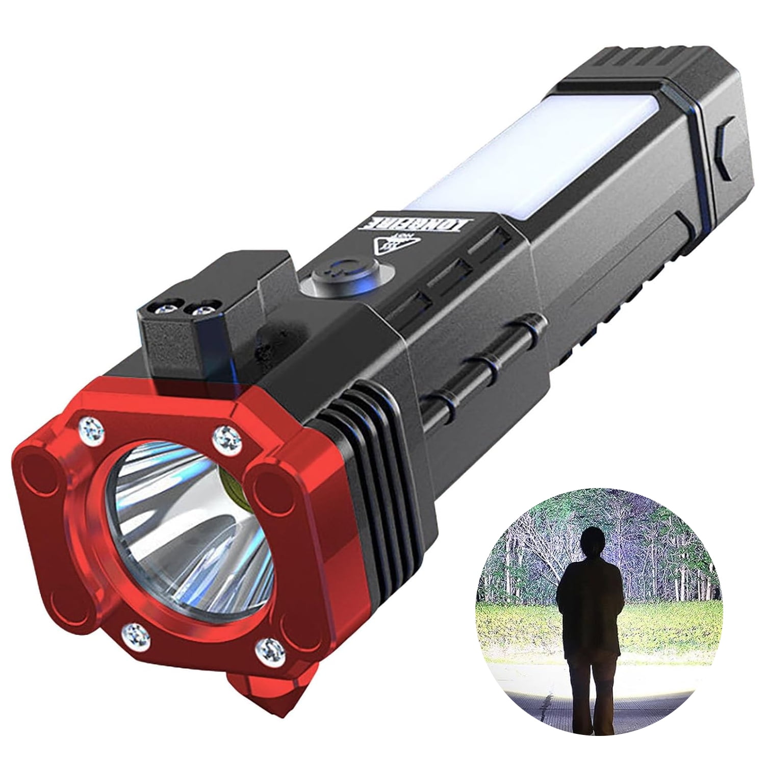Camping Essentials for Flashlight, Multifunctional Tactical LED ...