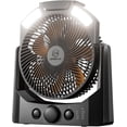 Camping Fan with LED Lantern, 8 Inch D-Cell Battery Operated Desk Timer ...