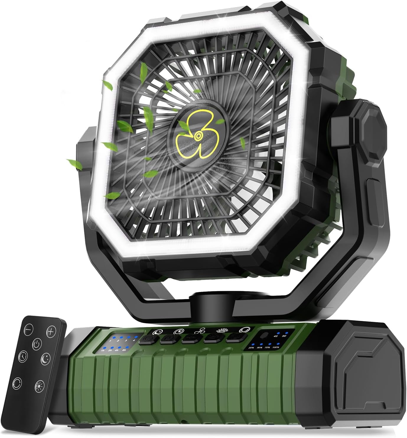 Camping Fan Rechargeable, 20000mAh Large Battery Powered Fan, 4 Speed ...