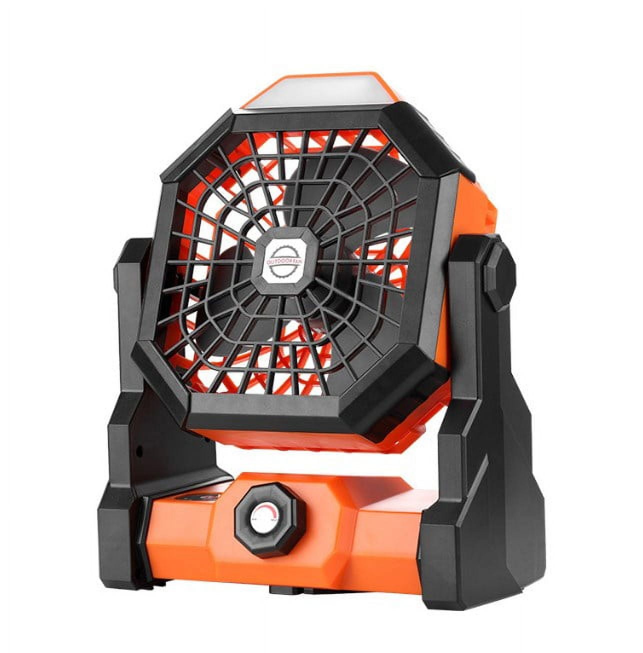 Rechargeable Camping Fan with LED Lantern, USB Operated, 270° Rotation ...