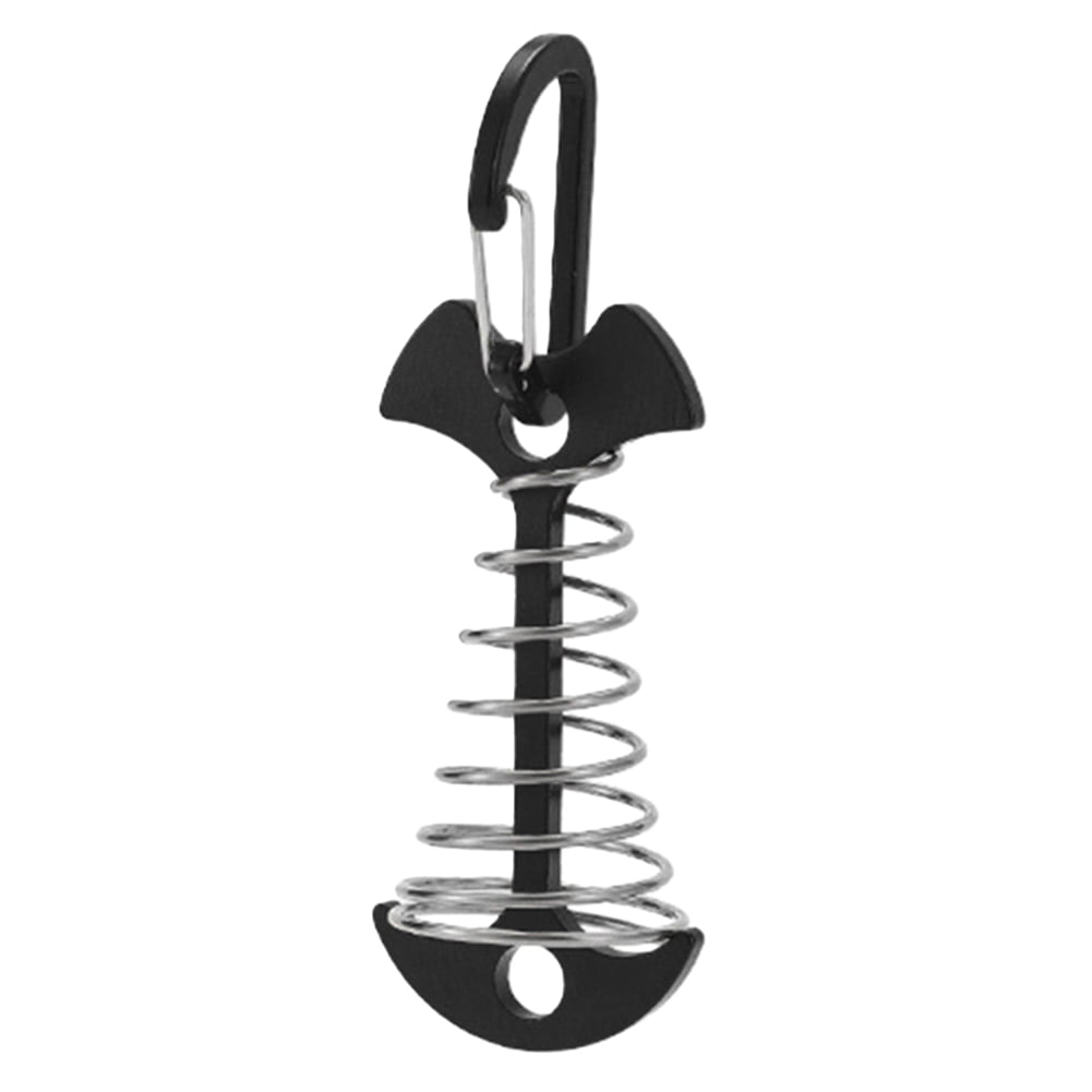 Camping Fishbone Ground Nail Portable Spring Hook Wind Rope Buckle ...
