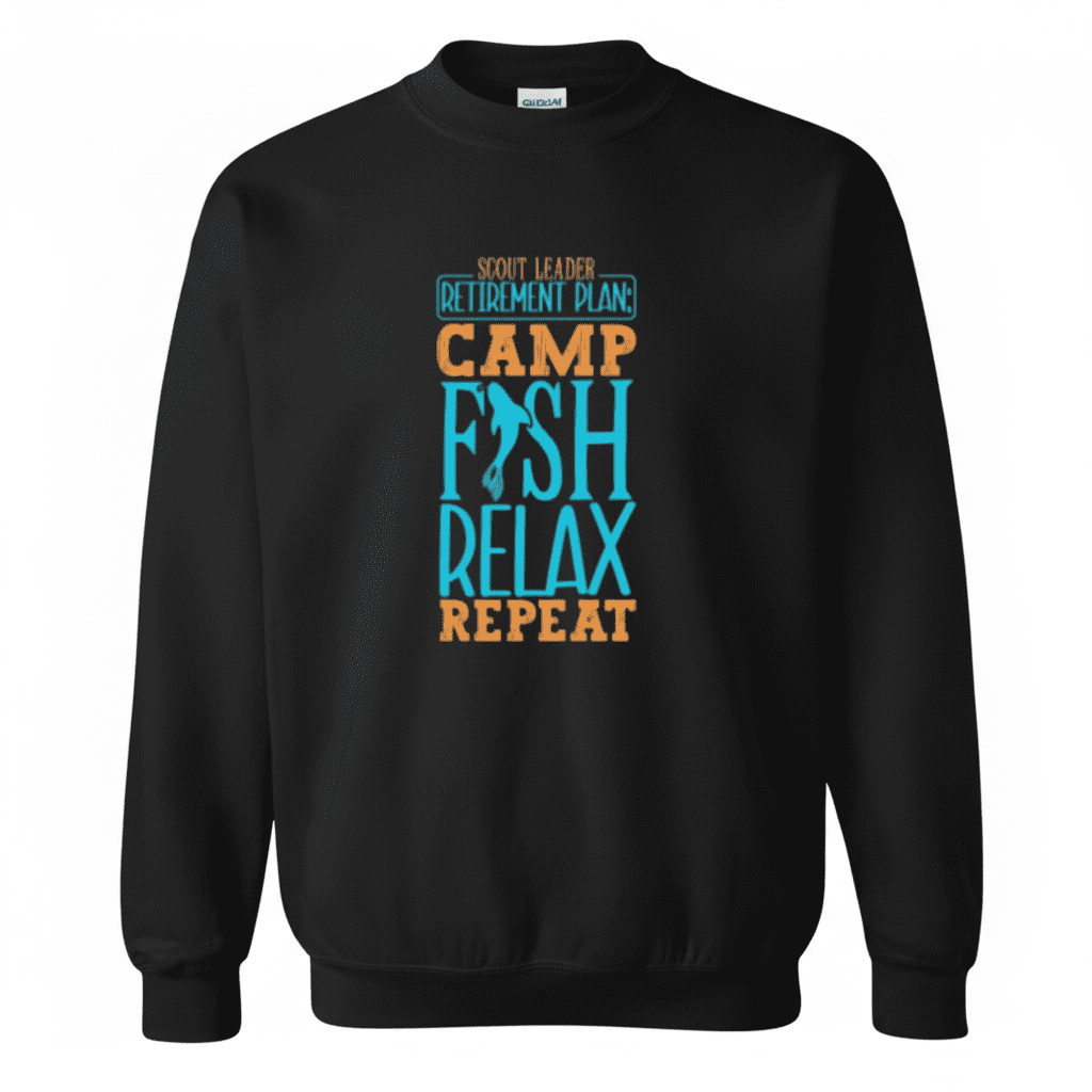 Camping Fishing Scout Leader Funny Retirement Outdoor Plan Sweatshirt ...