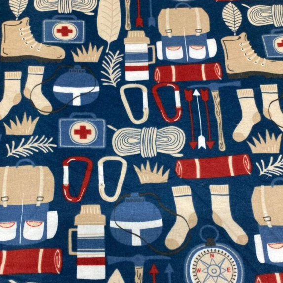 Camping Flannel Fabric - Walmart.com