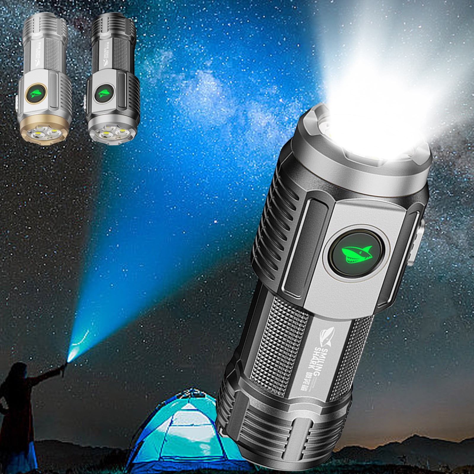 Camping Flashlight, Mini LED Flashlight, 400mAh, Fixed High Brightness ...