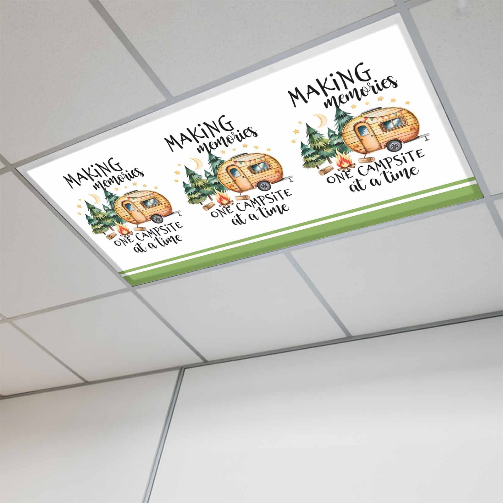 Camping Fluorescent Light Covers, Fall Summer Nature Forest Car Tree ...